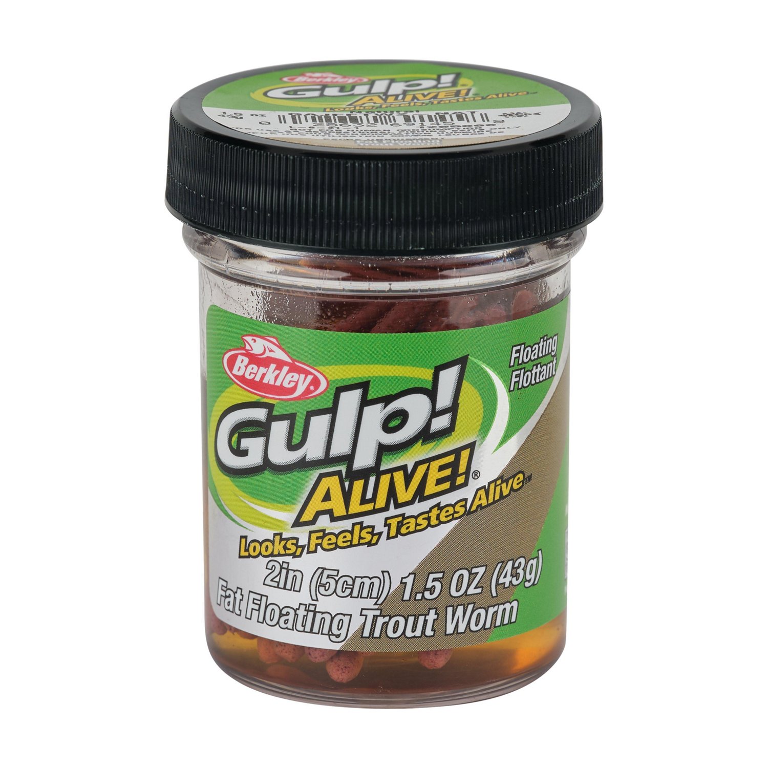 Berkley Gulp Alive 2 in Fat Floating Trout Worm Bait Jar | Academy