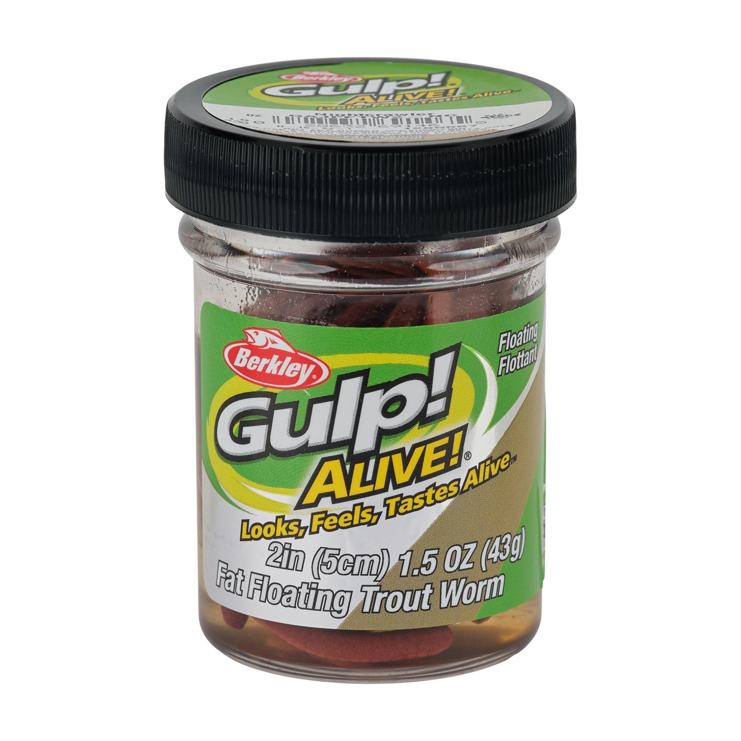 Berkley Gulp Alive 2 in Fat Floating Trout Worm Bait Jar | Academy