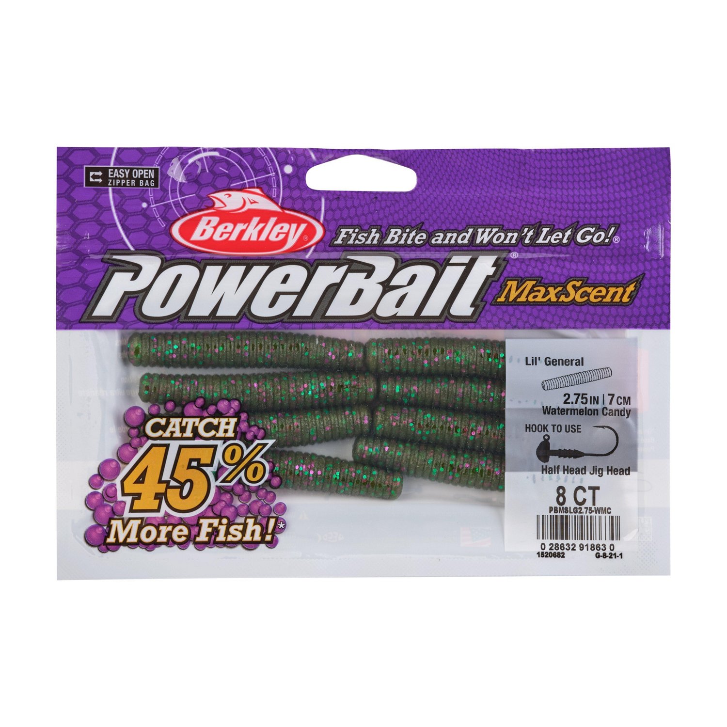 Berkley PowerBait MaxScent 2-3/4 in Lil' General Stick Baits 8-Pack ...