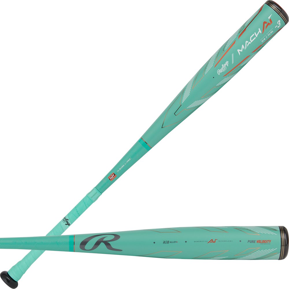 Rawlings Mach AI 2024 BBCOR Baseball Bat -3 | Academy
