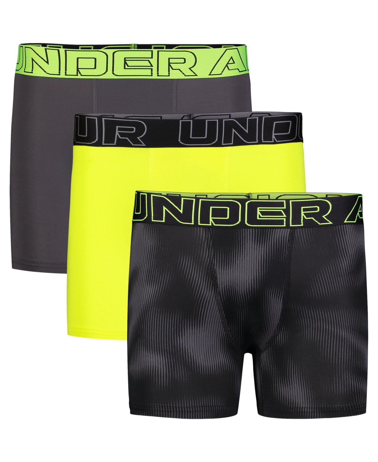 Under Armour Boys' Performance Tech Black Tie Dye Boxer Briefs 3-Pack ...