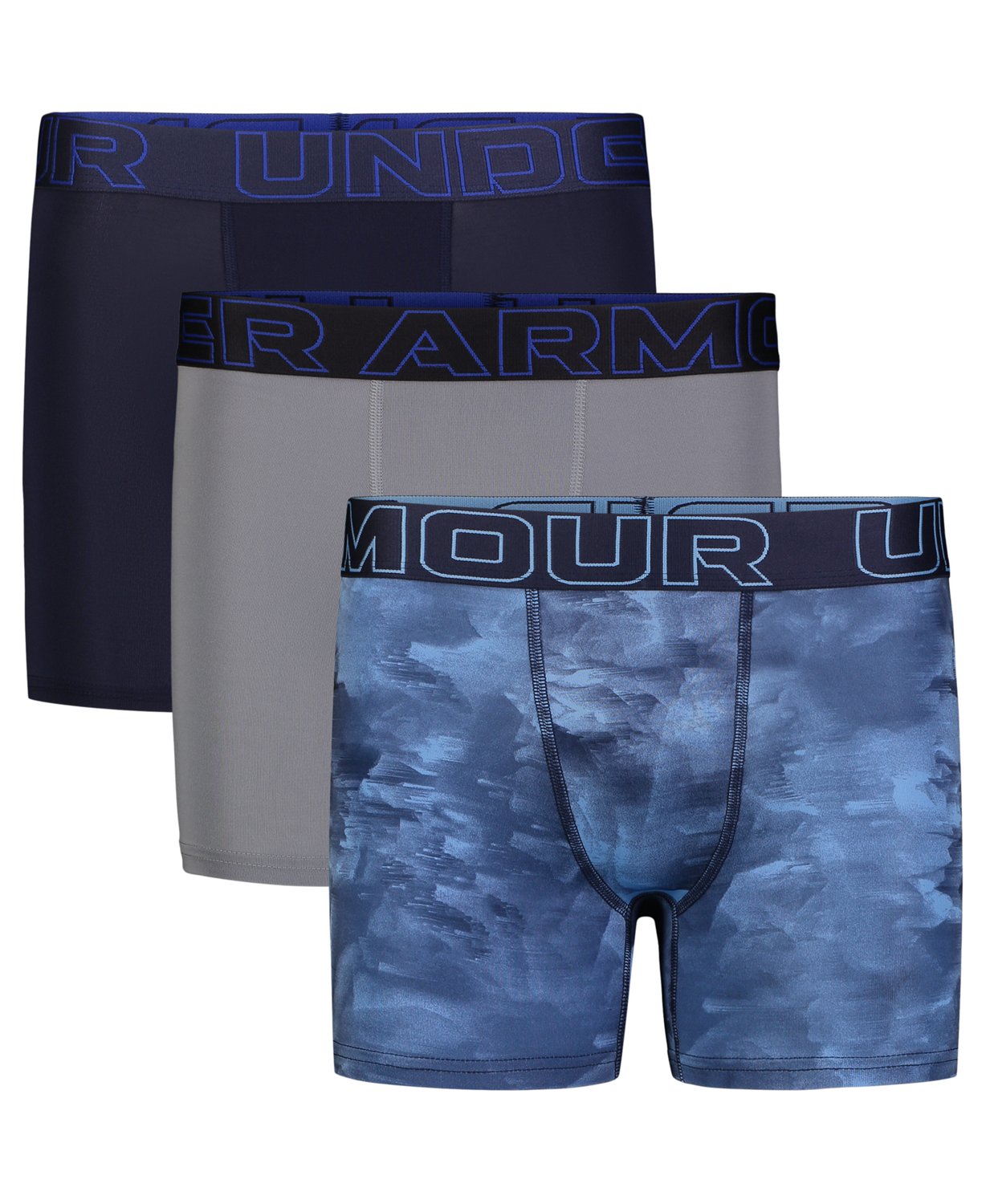 Under Armour Boys' Performance Tech Blue Tie-Dye Boxer Briefs 3-Pack ...