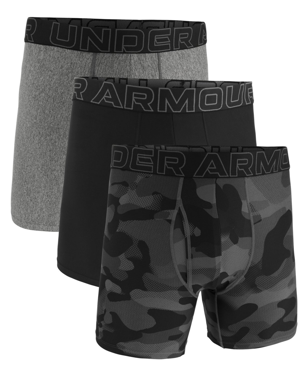 Under Armour Men’s Performance Tech Novelty 6 in Boxer Briefs 3-Pack ...