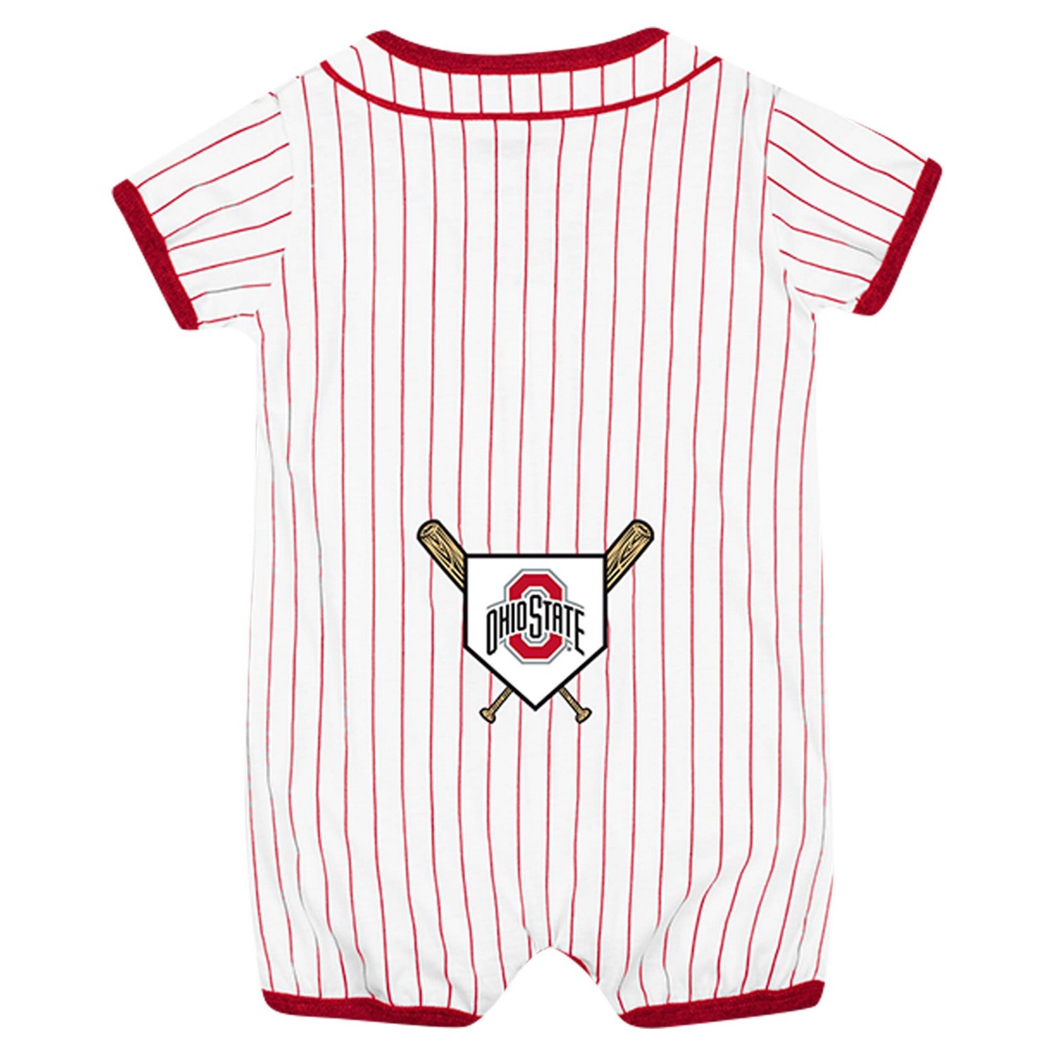 Newborn Colosseum Ohio State Buckeyes Pinstripe Dusty Romper | Academy