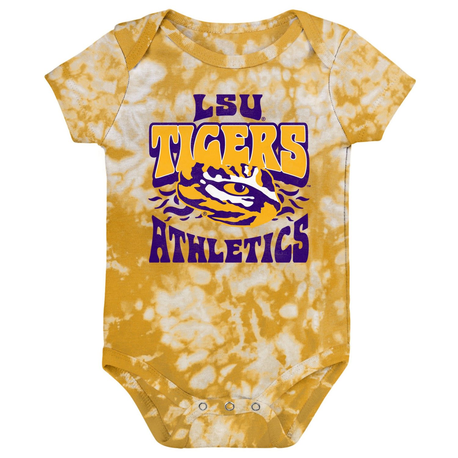 Newborn LSU Tigers Lil Rocker Tie-Dye Bodysuit | Academy