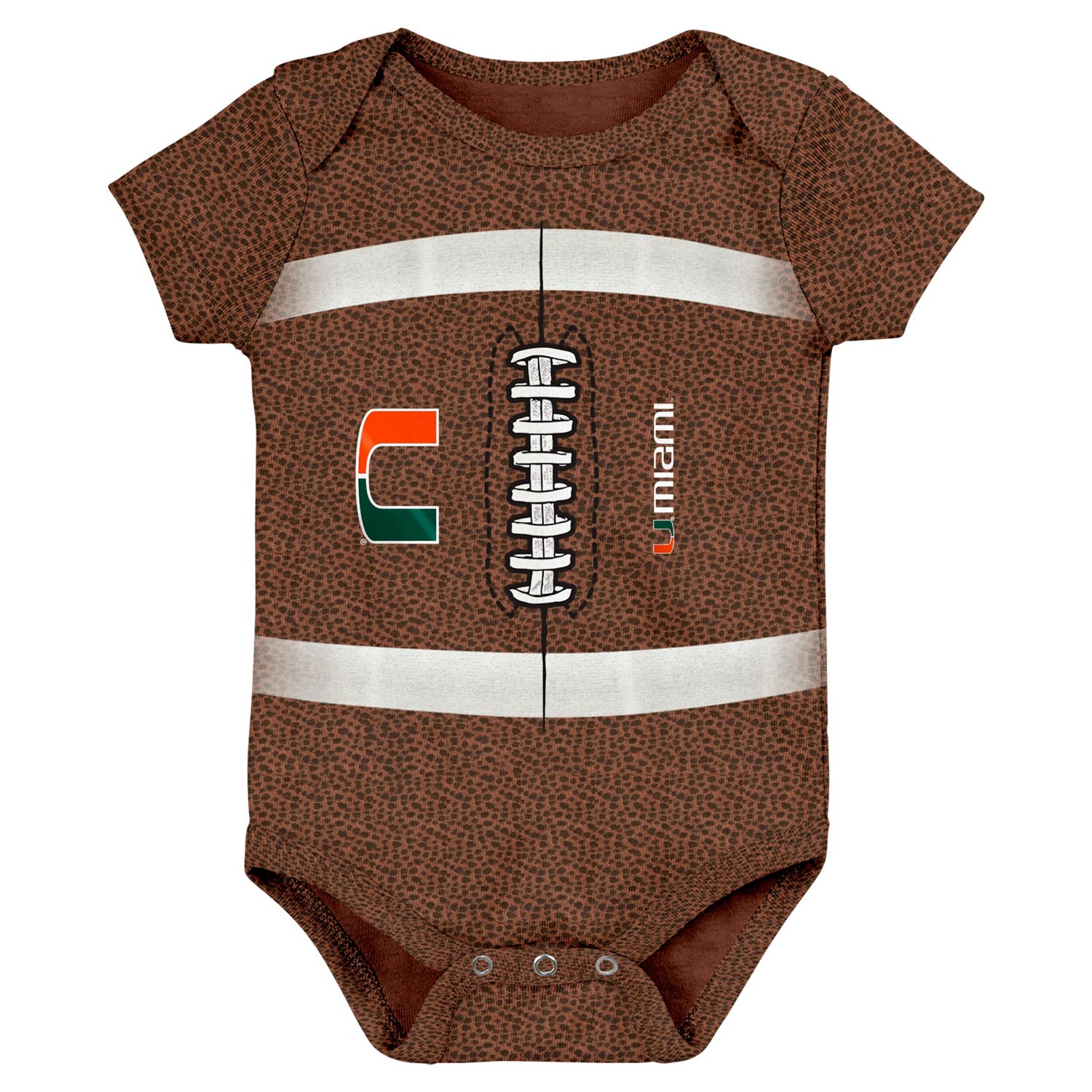 Newborn Miami Hurricanes Catch Me Football Bodysuit | Academy