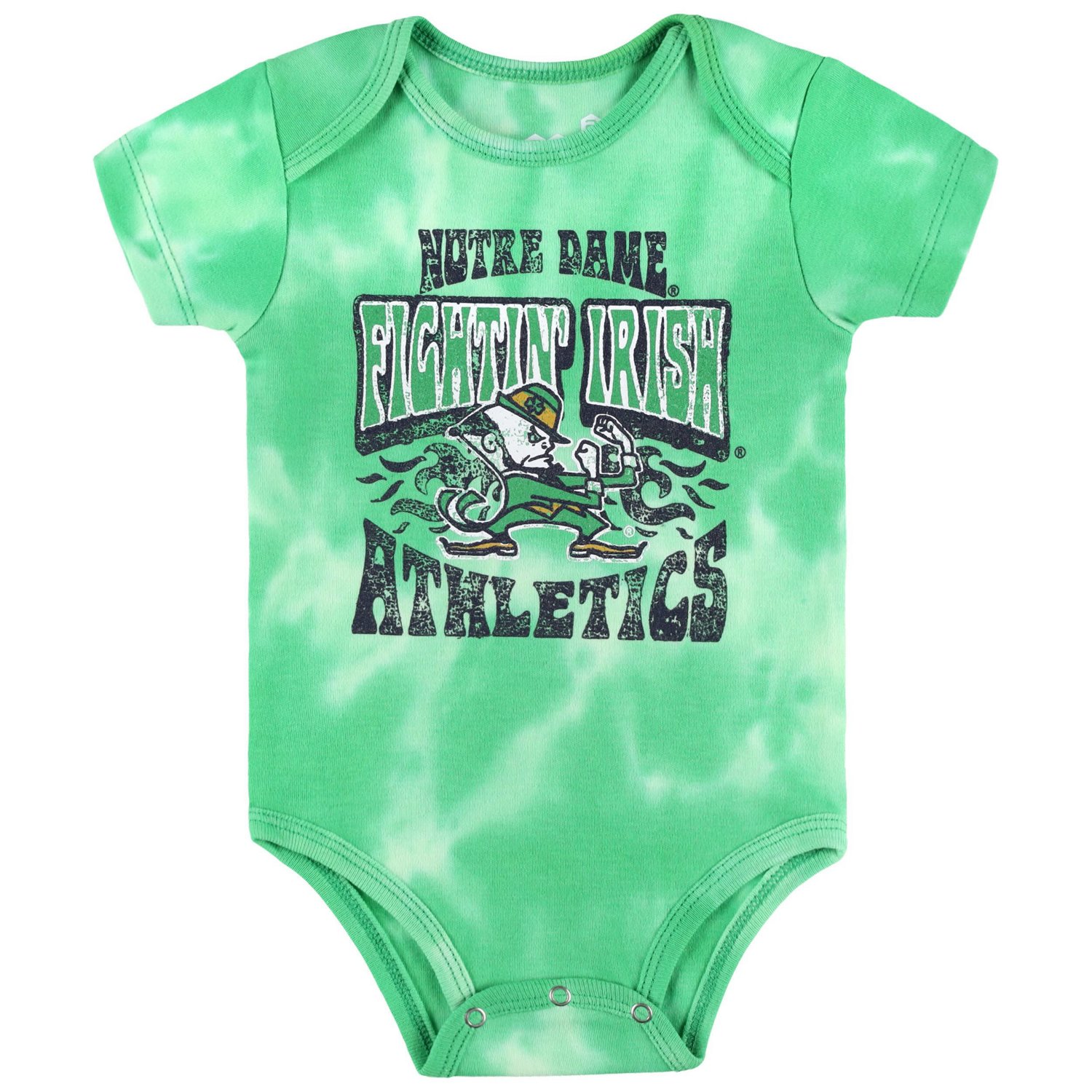Newborn Notre Dame Fighting Irish Lil Rocker Tie-Dye Bodysuit | Academy