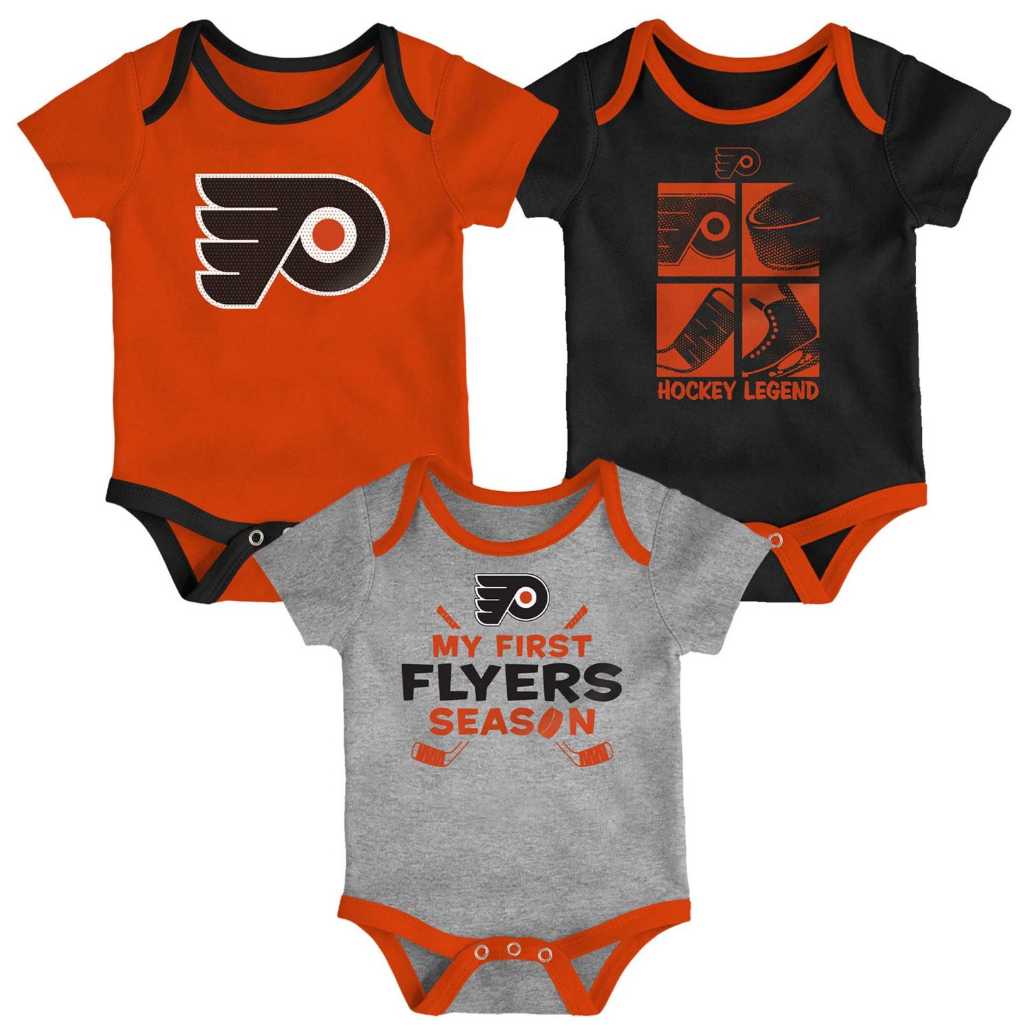 Newborn Philadelphia Flyers Legend Three-Piece Bodysuit Set | Academy