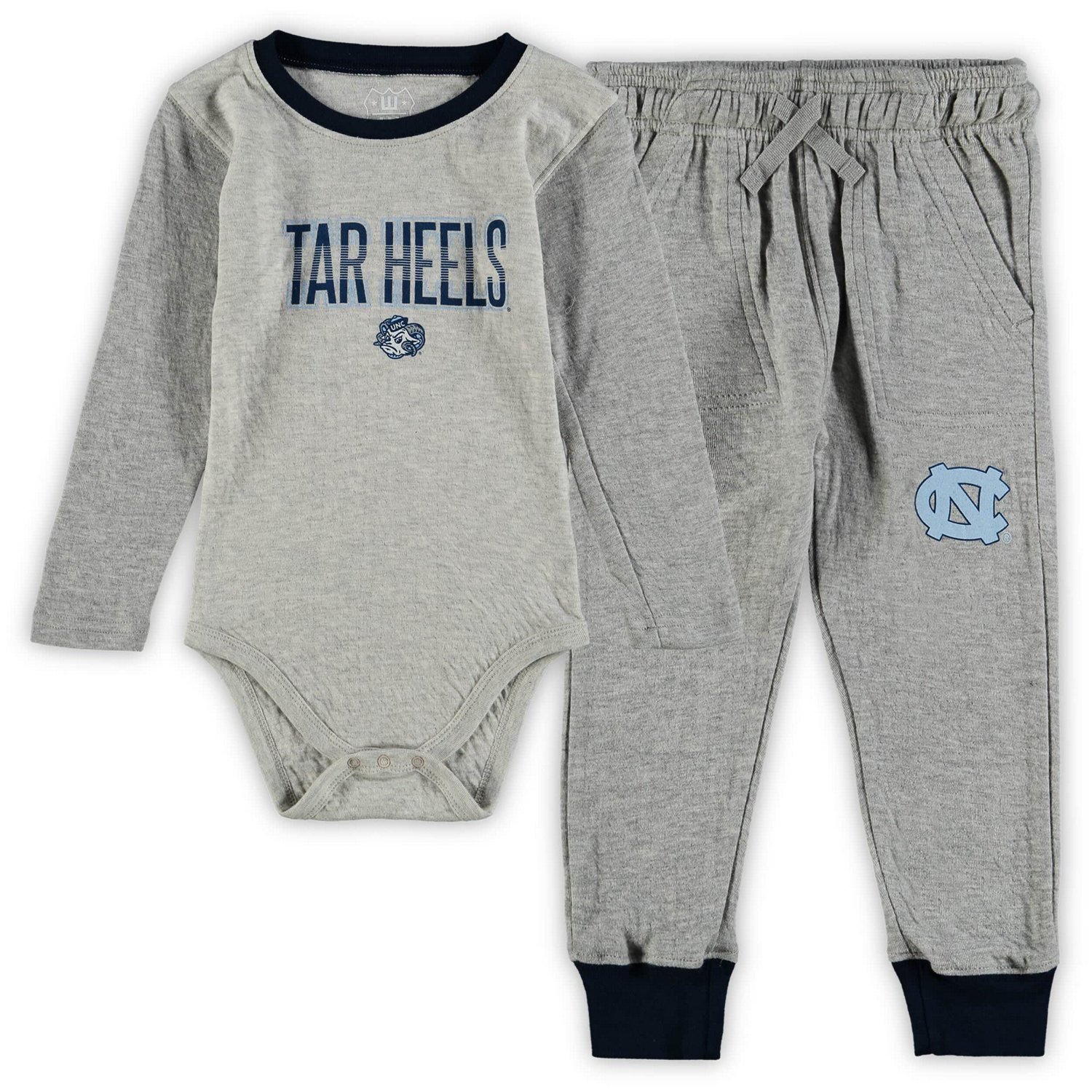 Wes Willy Heathered Gray/ North Carolina Tar Heels Jie Jie Long Sleeve ...