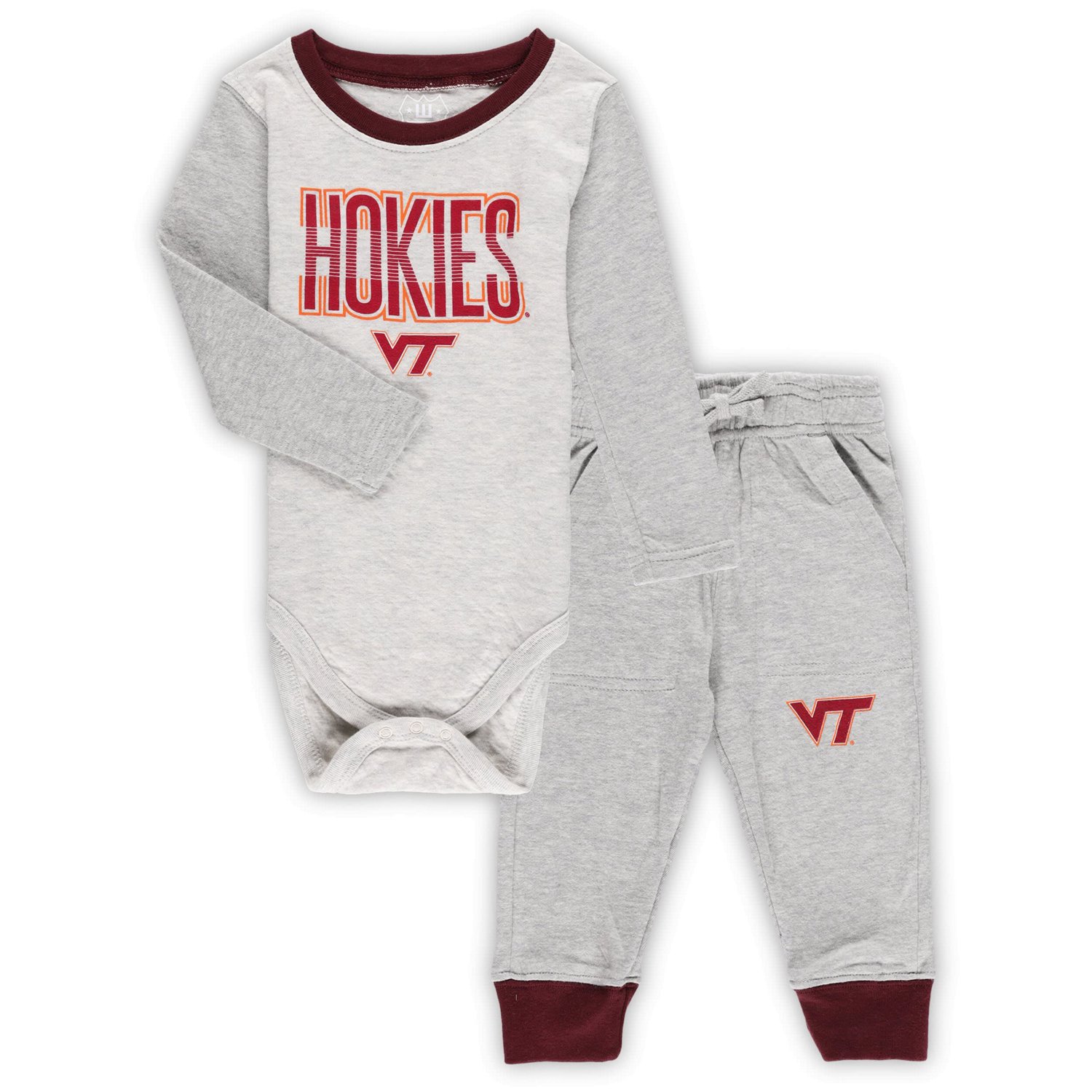 Wes Willy Virginia Tech Hokies Jie Jie Long Sleeve Bodysuit Pants Set | Academy