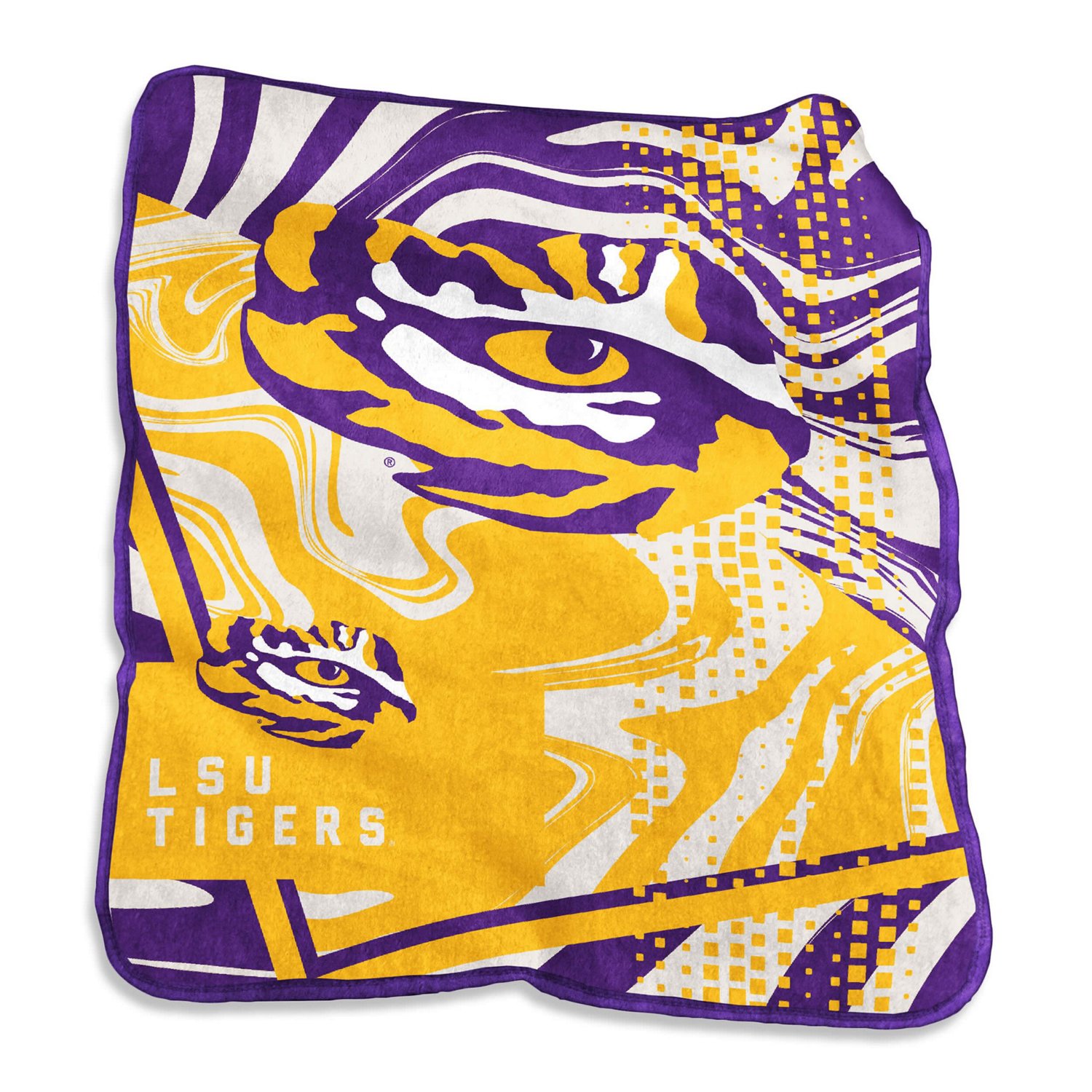 LSU Tigers 50" x 60" Swirl Raschel Throw Blanket | Academy