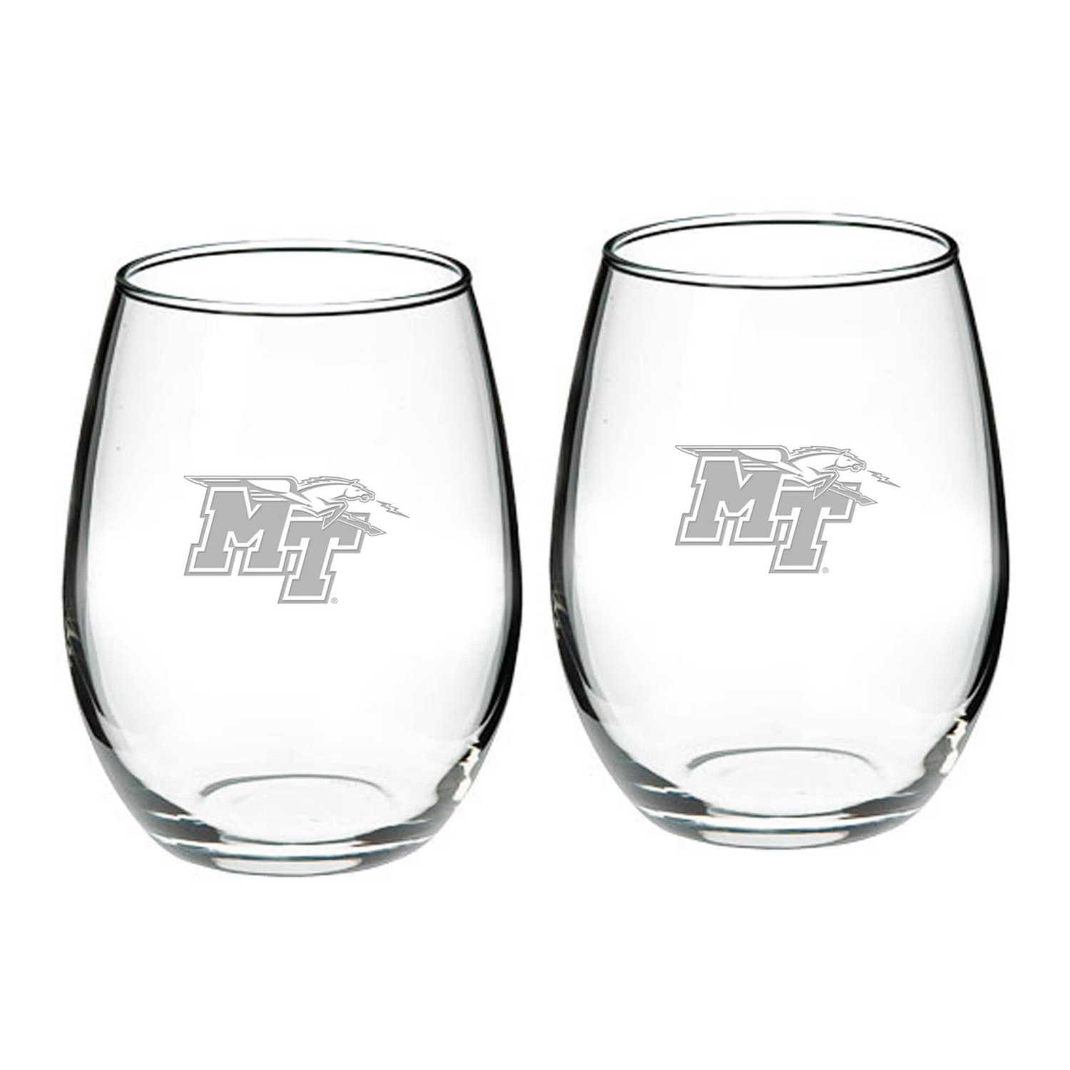 MTSU Raiders 2-Piece 21oz Stemless Wine Glass Set | Academy