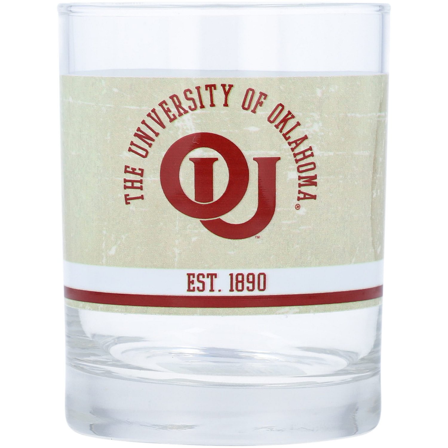 Oklahoma Sooners 14oz Vintage Retro Rocks Glass | Academy