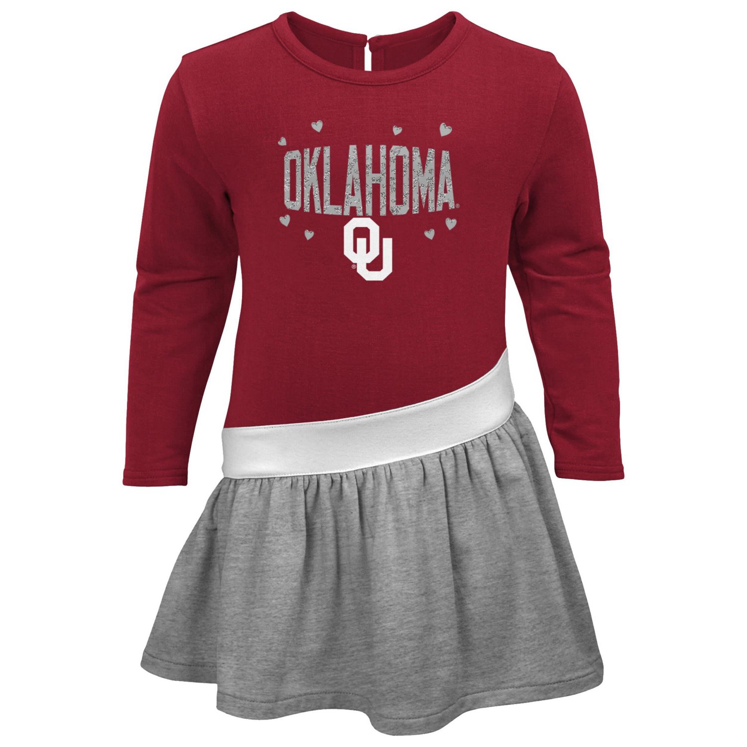 Girls /Heathered Gray Oklahoma Sooners Heart to Heart French Terry ...