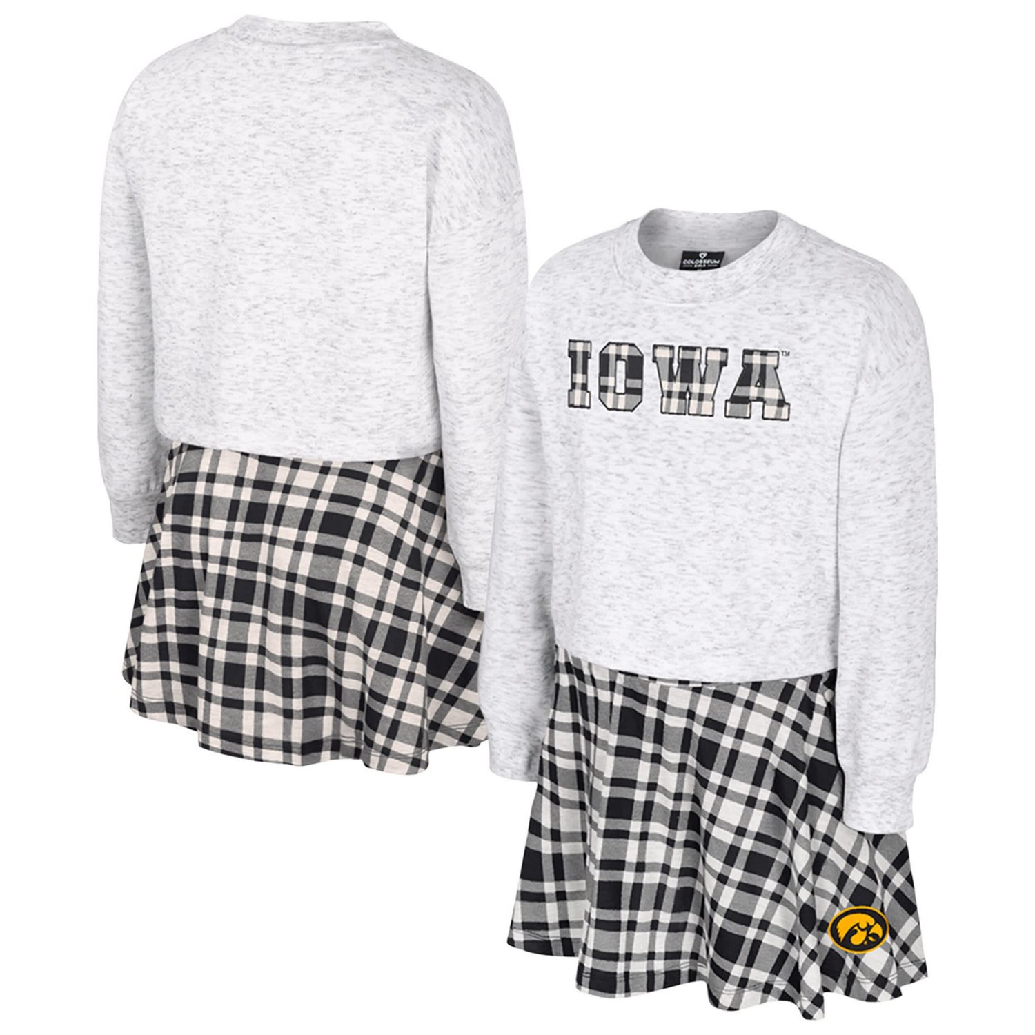 Girls Youth Colosseum Iowa Hawkeyes Marceline Plaid Skirt and Top Set ...