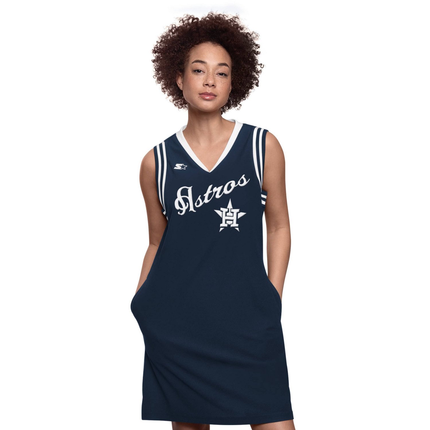 Starter Houston Astros Fast Track Sneaker V-Neck Dress | Academy
