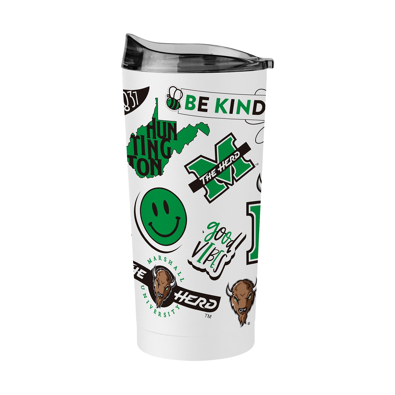 Logo Brands Marshall University 20 oz Native Powder Coat Tumbler | Academy