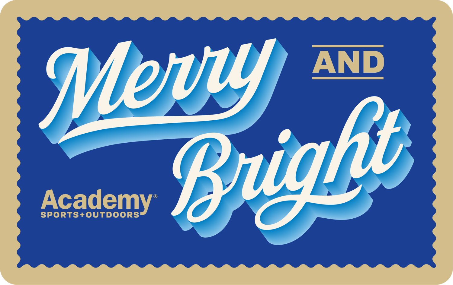 Merry and Bright Blue Foil Academy Gift Card | Academy