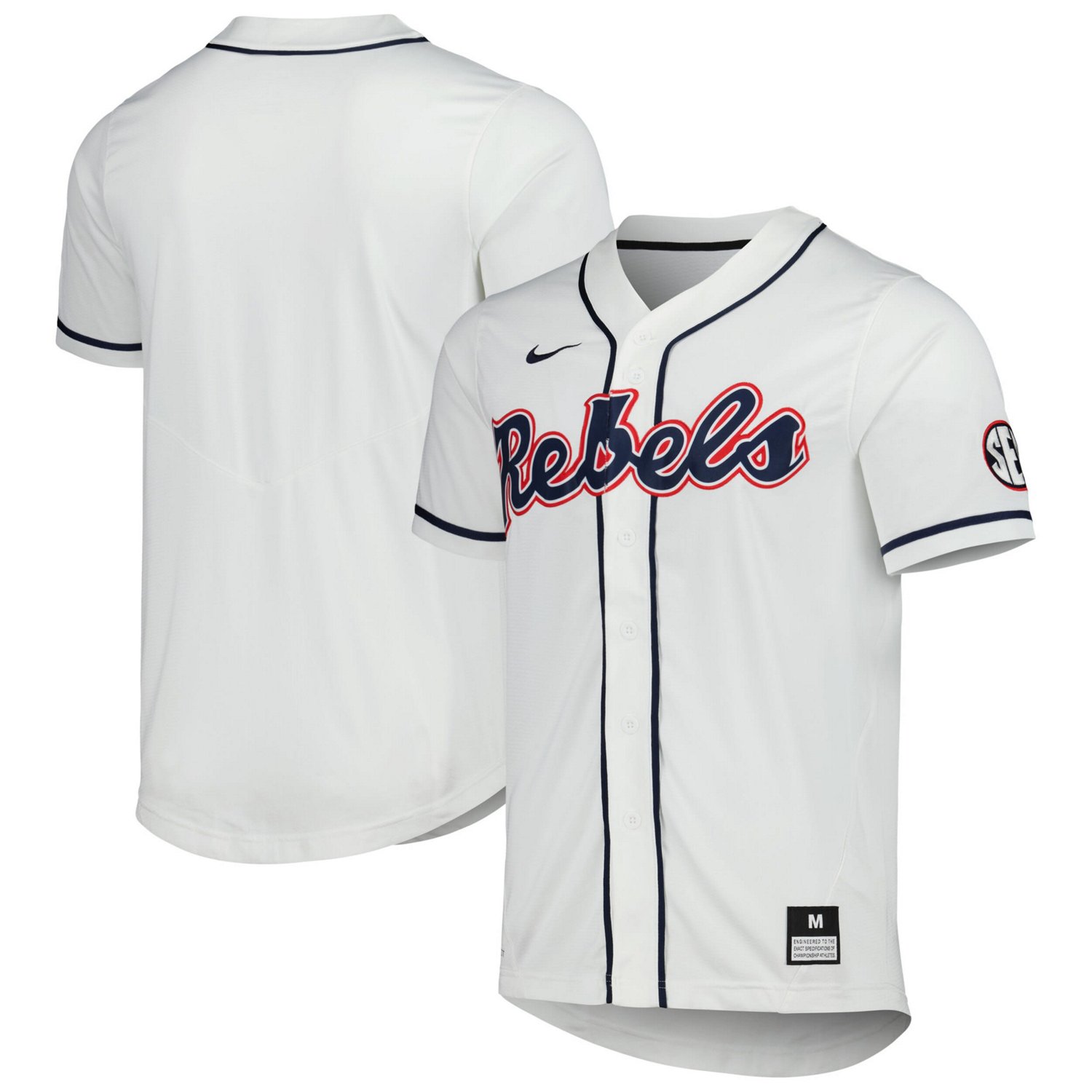 Nike Ole Miss Rebels Full-Button Replica Baseball Jersey | Academy