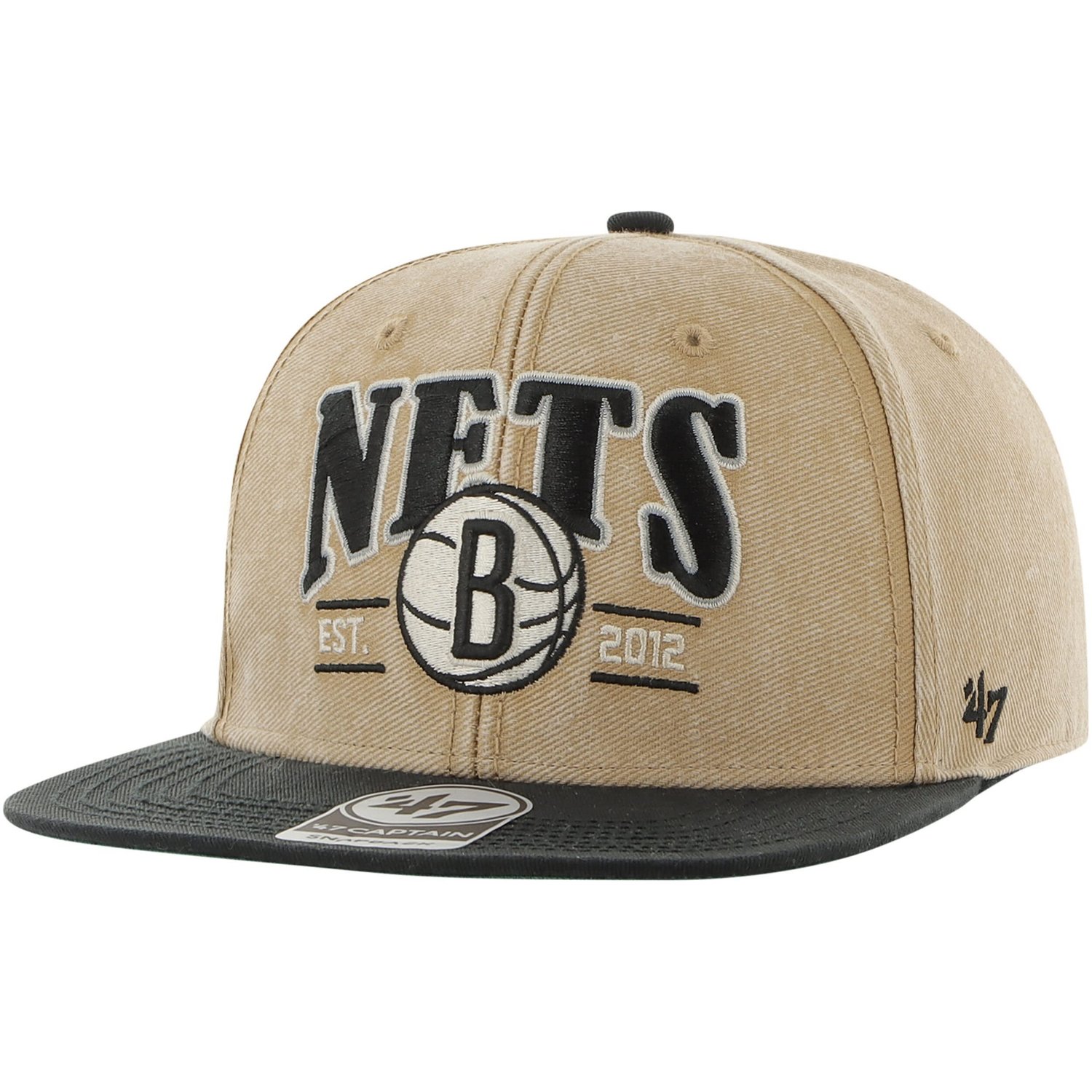 '47 /Black Brooklyn Nets Chilmark Captain Snapback Hat | Academy