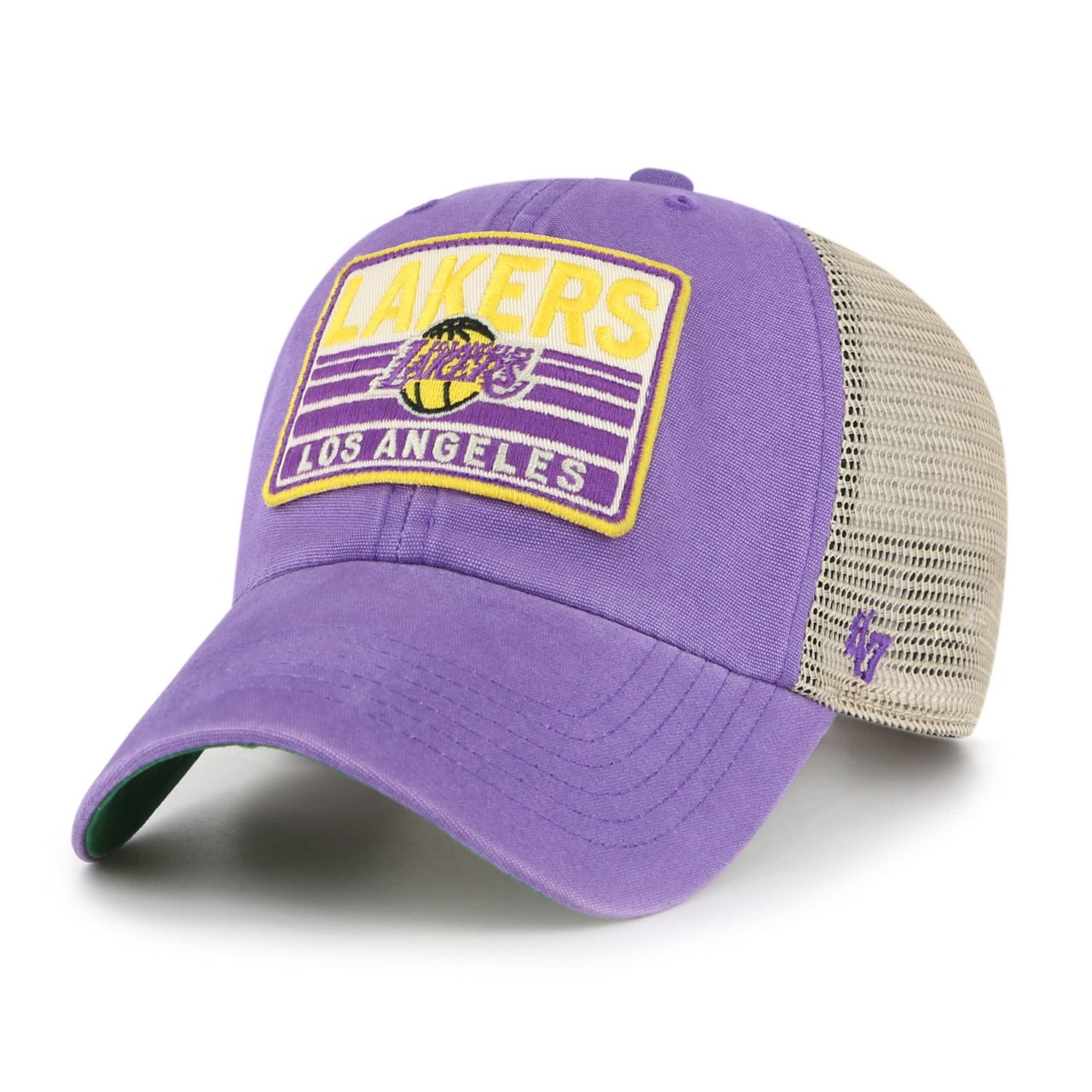 '47 /Natural Los Angeles Lakers Four Stroke Clean Up Snapback Hat | Academy