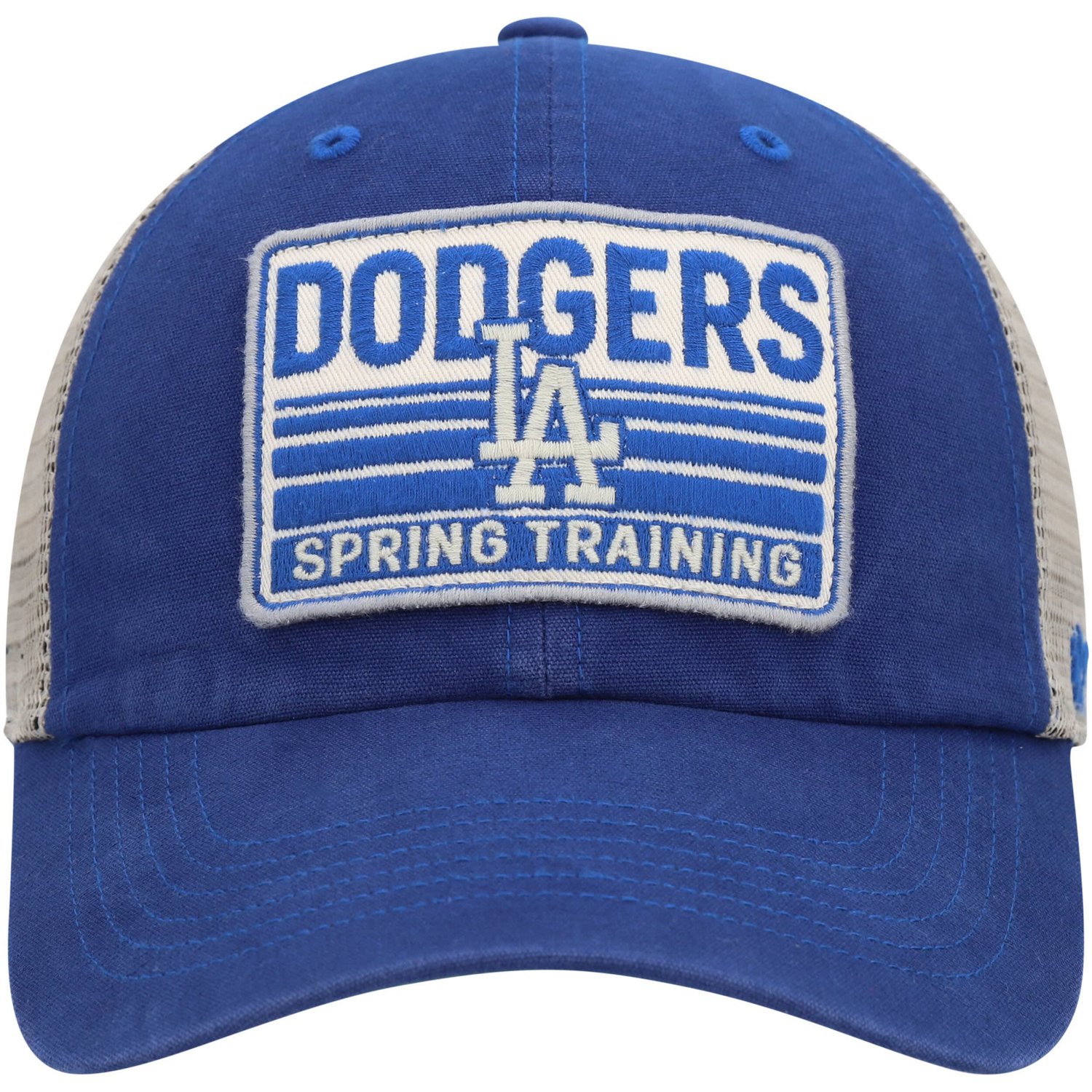 '47 /Tan Los Angeles Dodgers Four Stroke Clean Up Trucker Snapback Hat ...