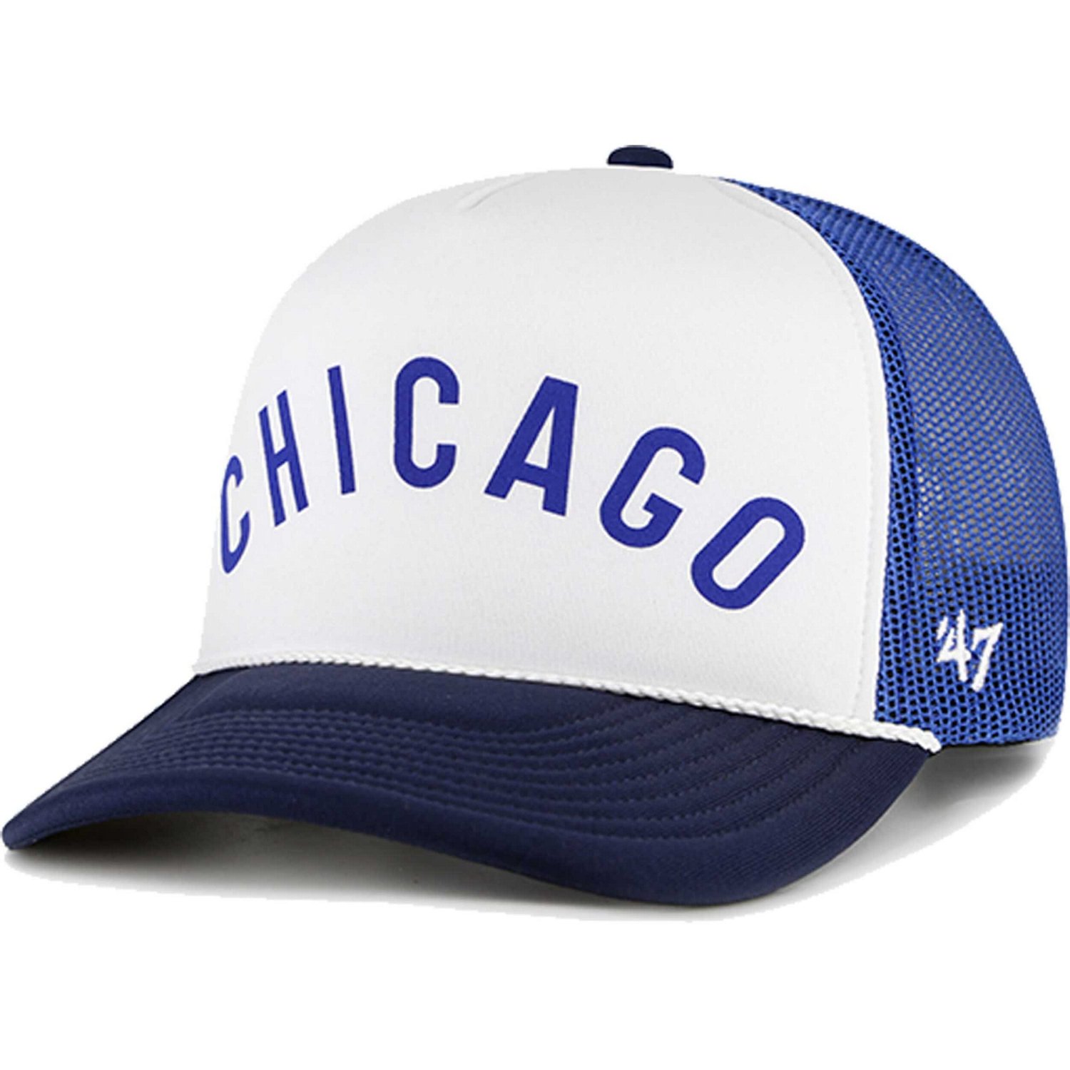 '47 Chicago Cubs Foam Front Script Trucker Snapback Hat | Academy