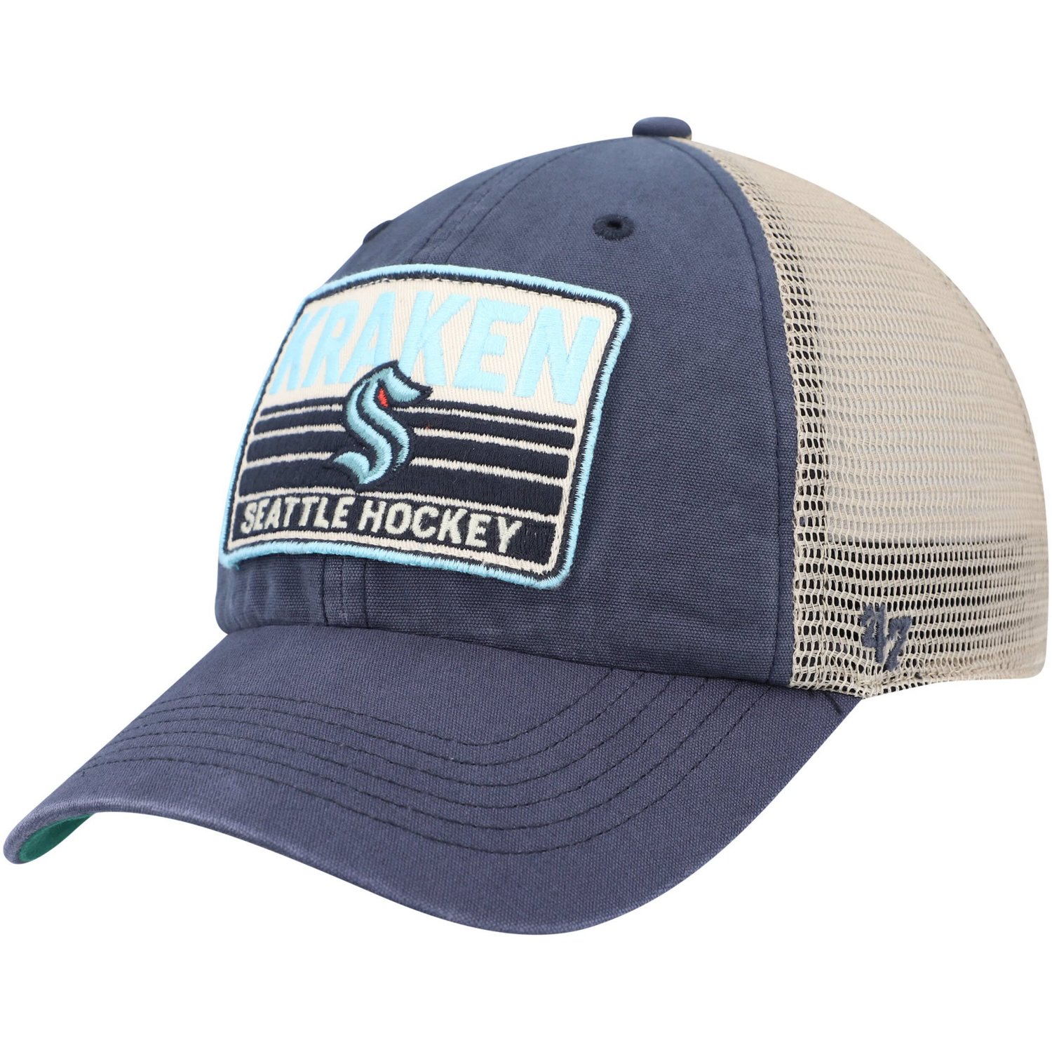 '47 Deep Sea /Natural Seattle Kraken Four Stroke Clean Up Snapback Hat ...