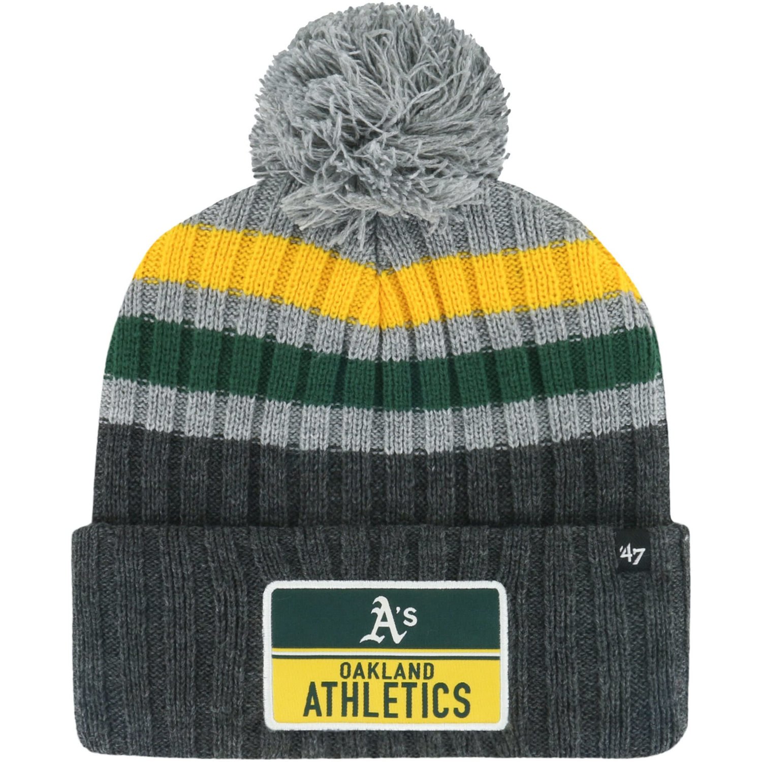 '47 Oakland Athletics Stack Cuffed Knit Hat with Pom | Academy