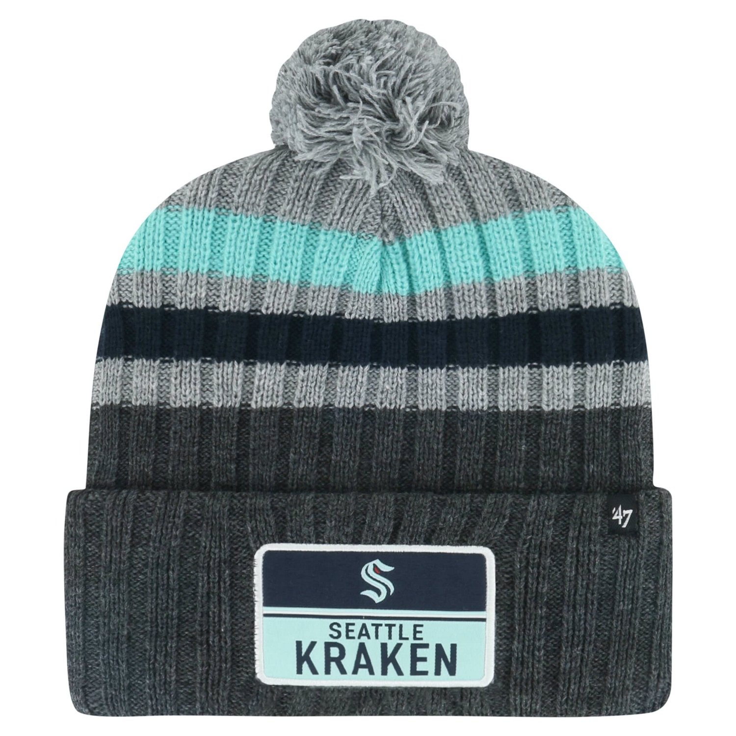 '47 Seattle Kraken Stack Patch Cuffed Knit Hat with Pom | Academy