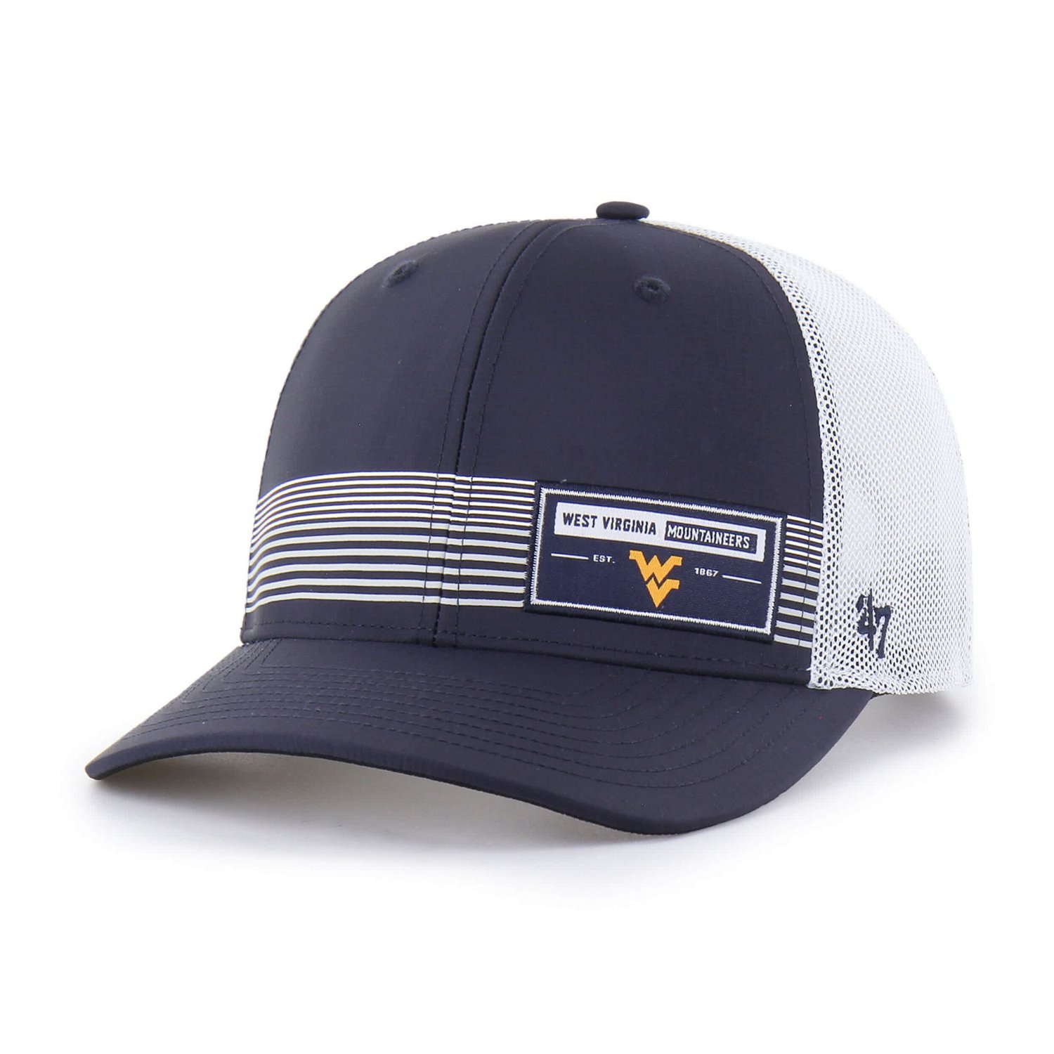 '47 West Virginia Mountaineers Rangefinder brrr Trucker Adjustable Hat ...