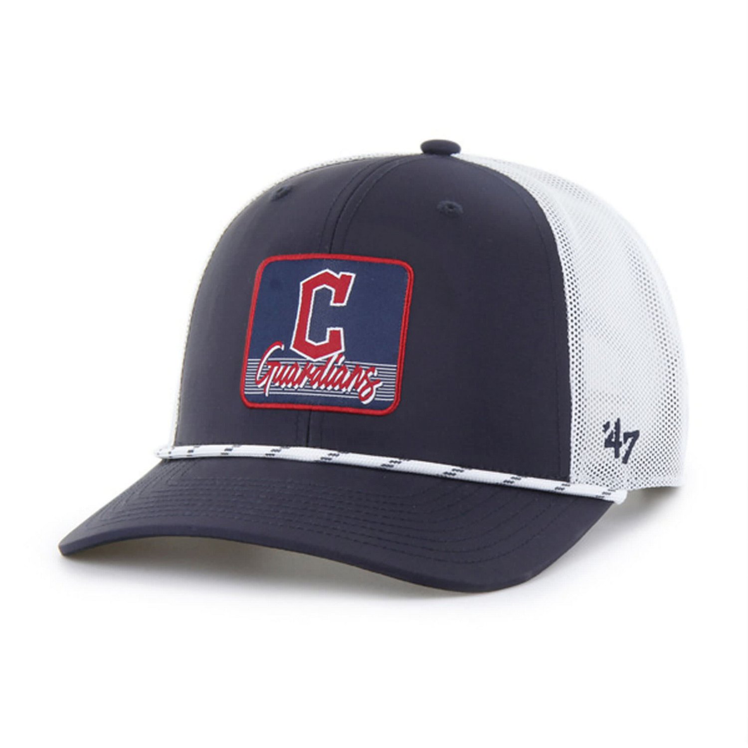 '47 White Cleveland Guardians Scratch Adjustable Trucker Hat | Academy