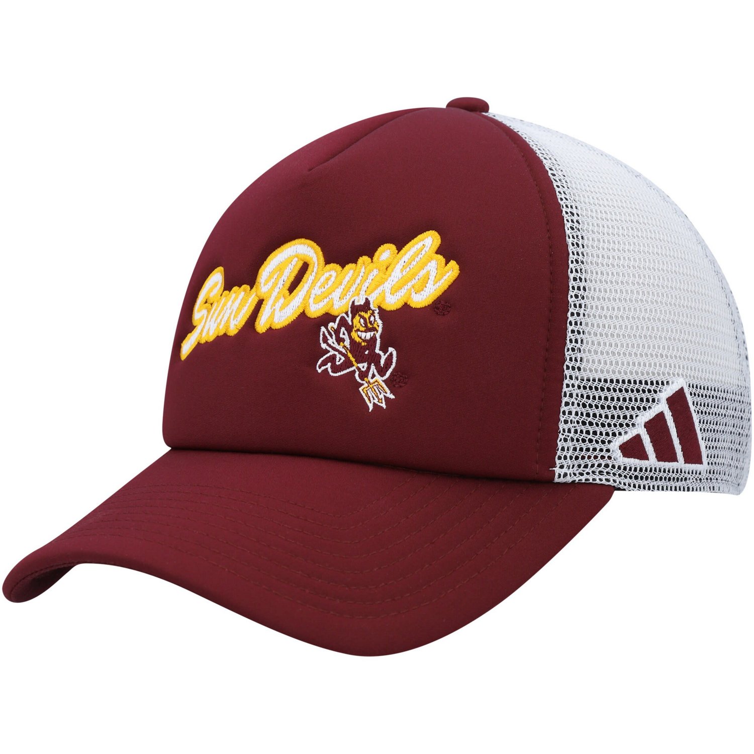 adidas Arizona State Sun Devils Script Trucker Snapback Hat | Academy