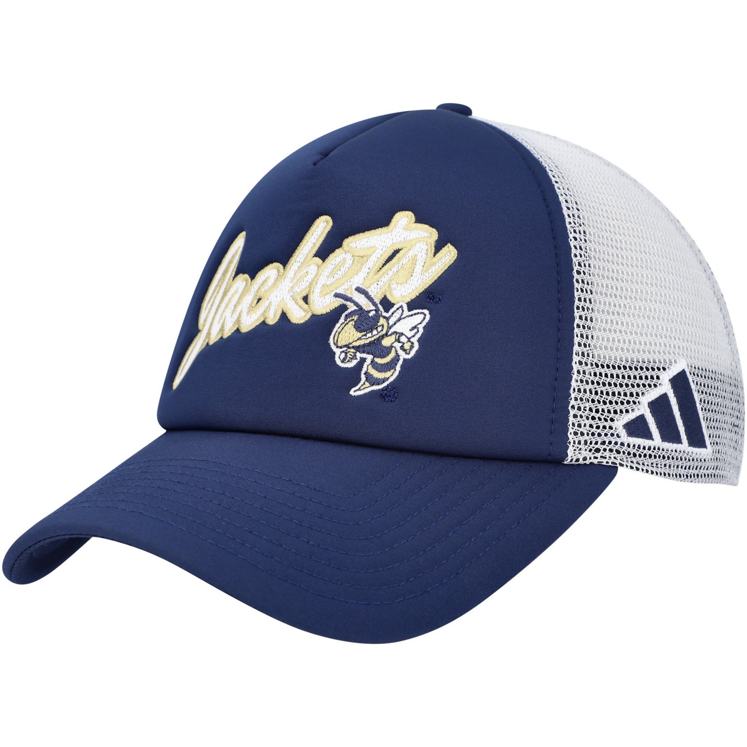 adidas Georgia Tech Yellow Jackets Script Trucker Snapback Hat | Academy