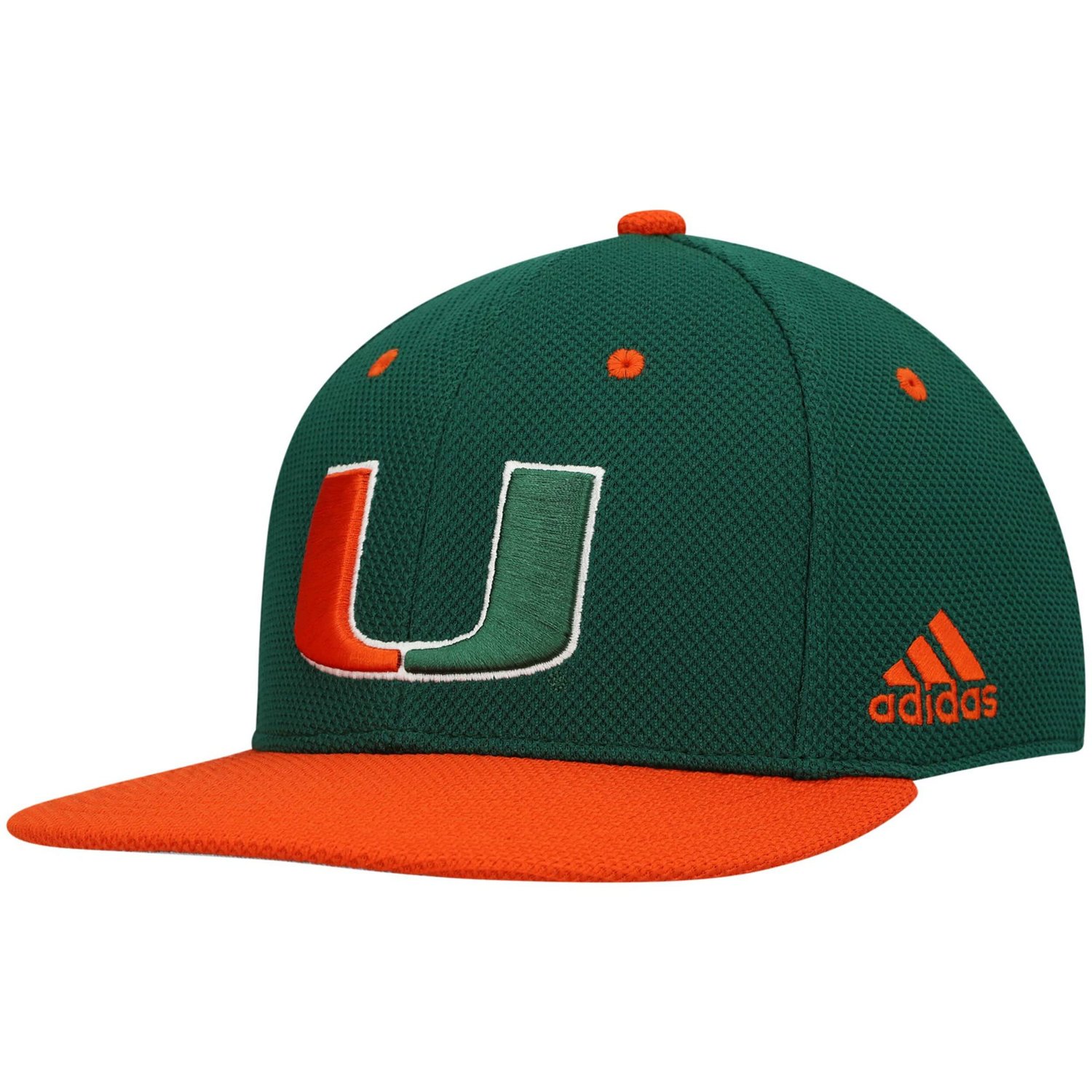 adidas Miami Hurricanes On-Field Baseball Fitted Hat | Academy