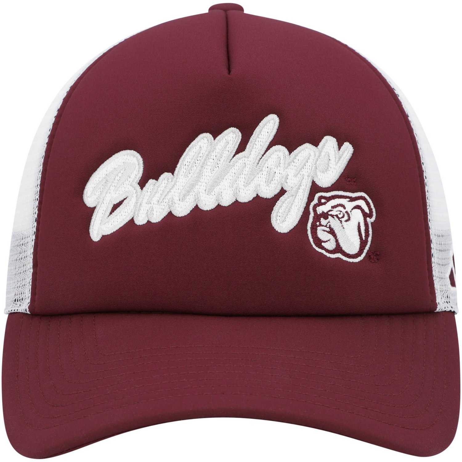 adidas Mississippi State Bulldogs Script Trucker Snapback Hat | Academy