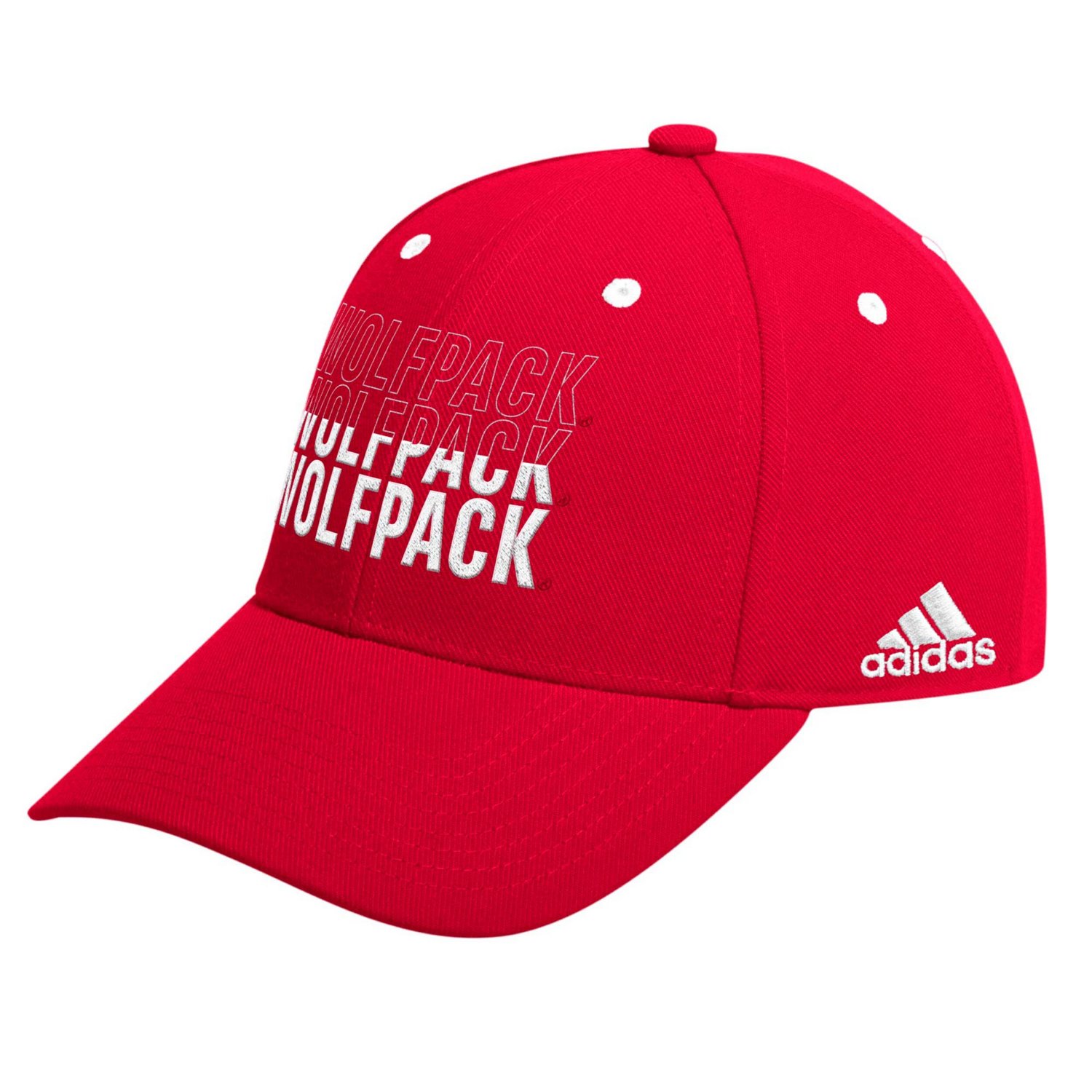adidas NC State Wolfpack Seasonal Half Font Adjustable Hat | Academy