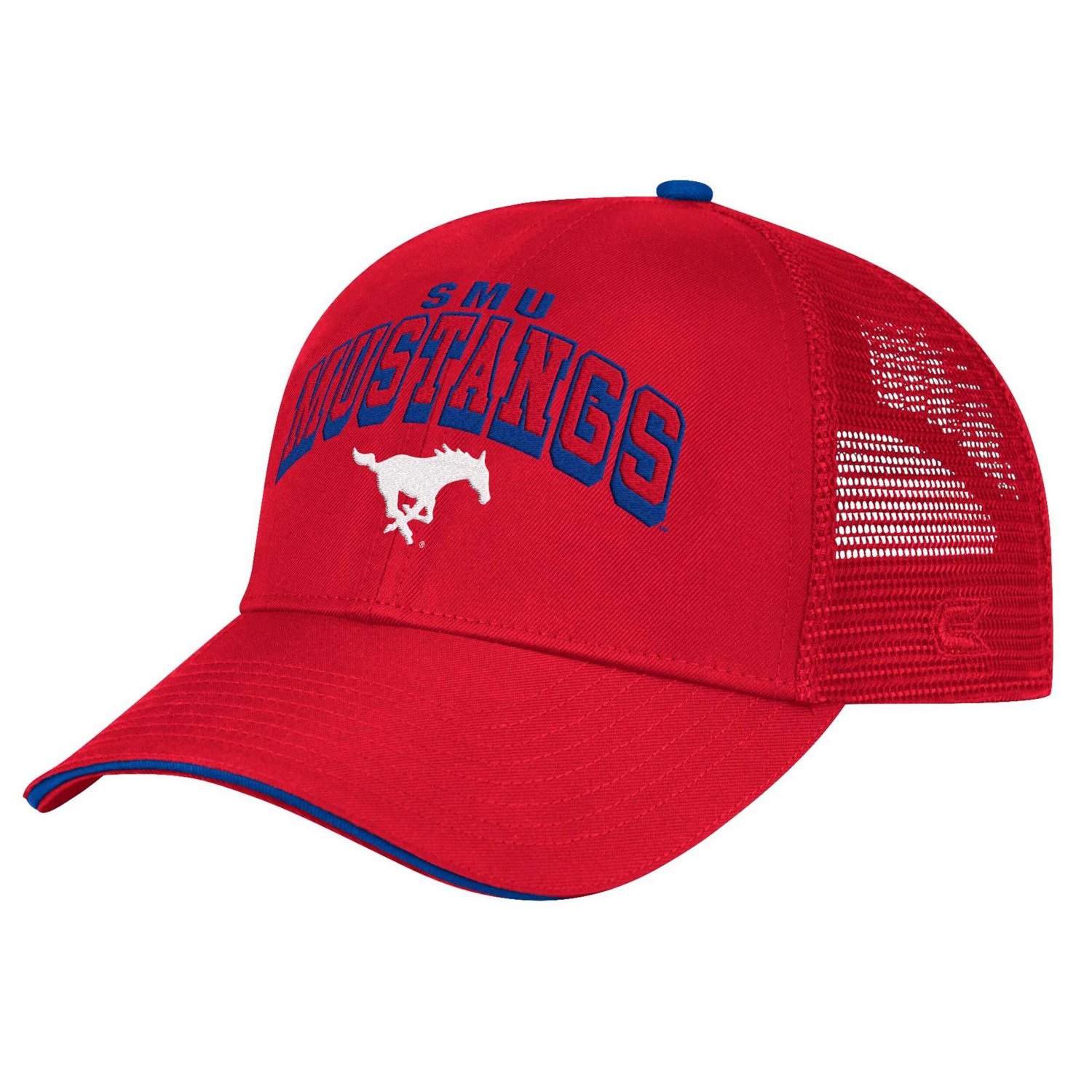 Colosseum SMU Mustangs Wyatt Primary Team Trucker Adjustable Hat | Academy
