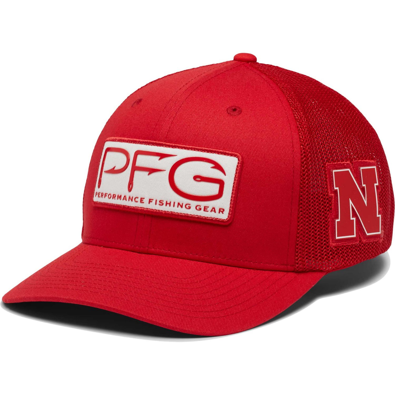Columbia Nebraska Huskers PFG Hooks Flex Hat | Academy