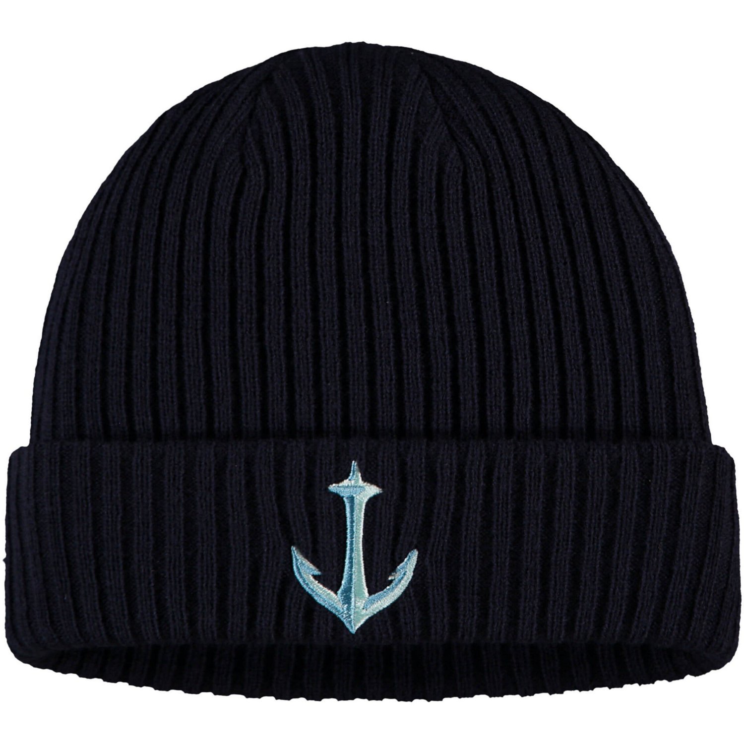 Fanatics Branded Deep Sea Seattle Kraken Secondary Logo Cuffed Knit Hat ...