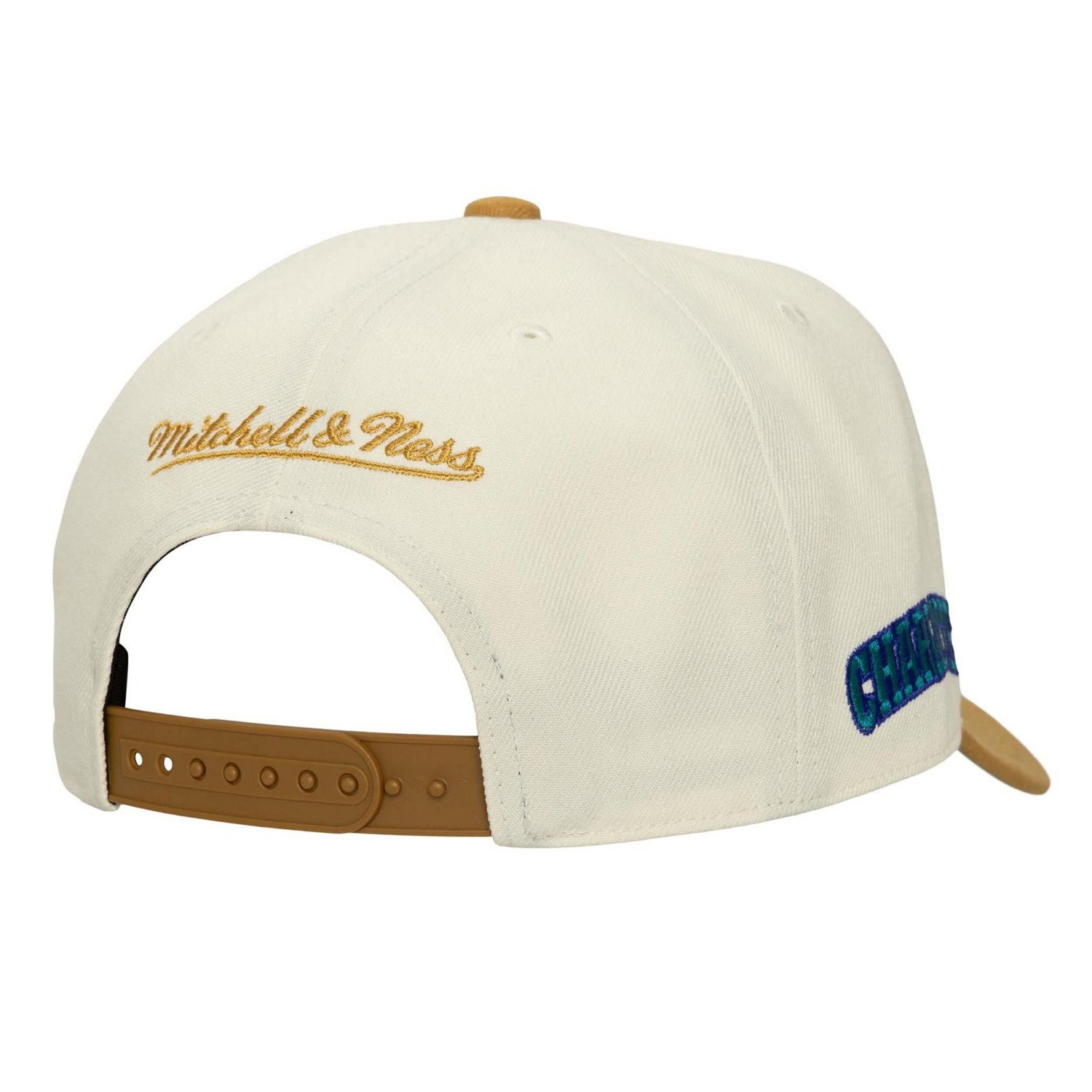 Mitchell Ness Charlotte Hornets Ochre Dusted Double Two-Toned Pro Crown ...