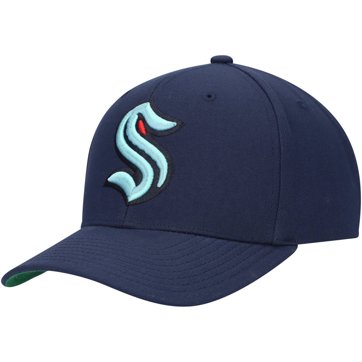 Mitchell Ness Deep Sea Seattle Kraken Team Ground Pro Adjustable Hat ...