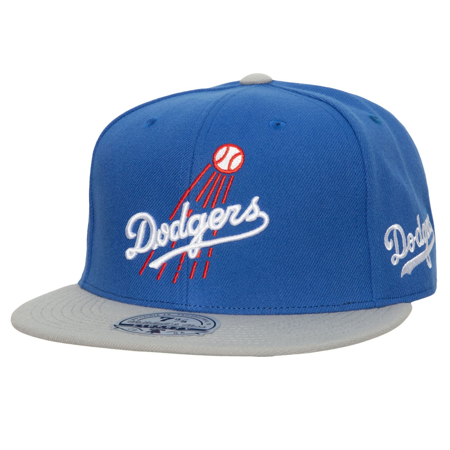 Mitchell Ness Gray Los Angeles Dodgers Bases Loaded Fitted Hat | Academy