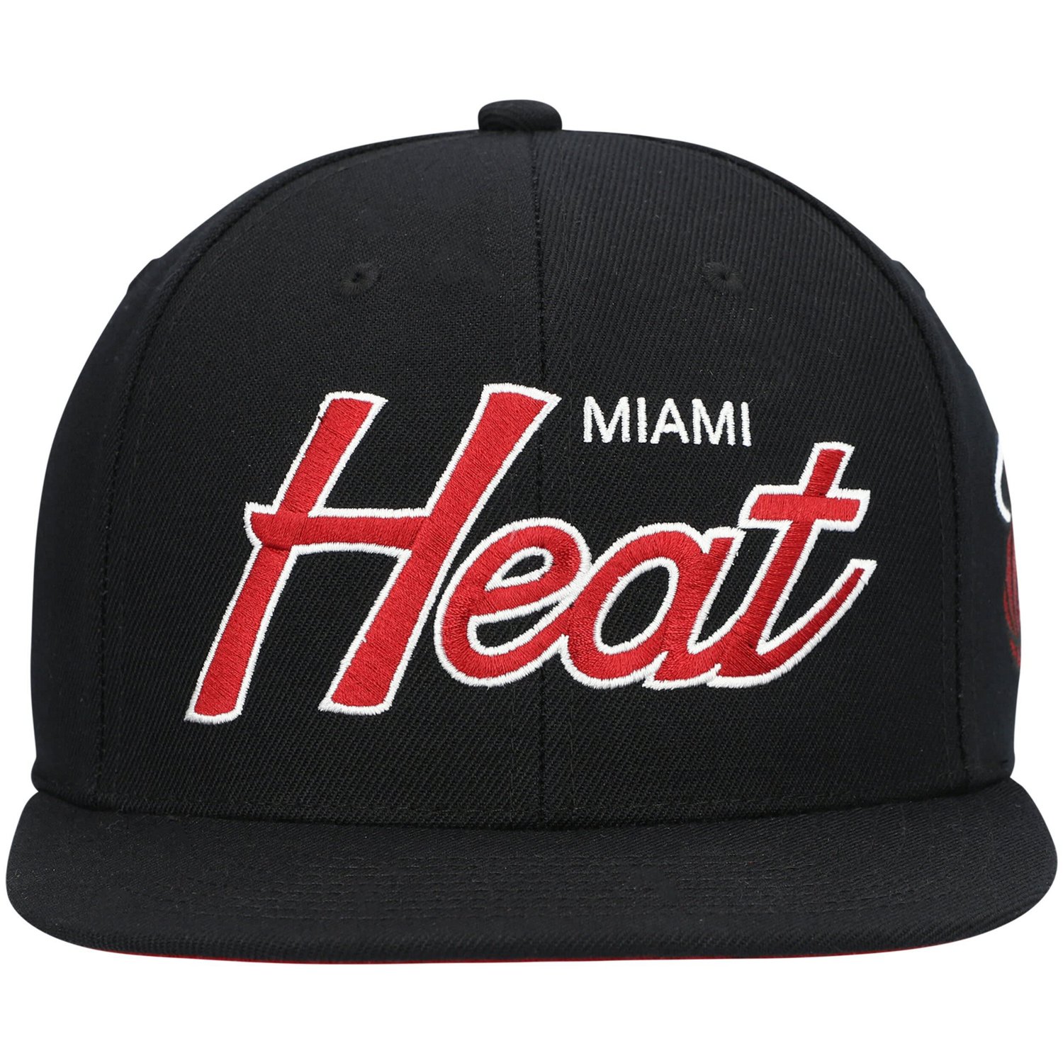 Mitchell Ness Miami Heat Hardwood Classics Script 20 Snapback Hat | Academy