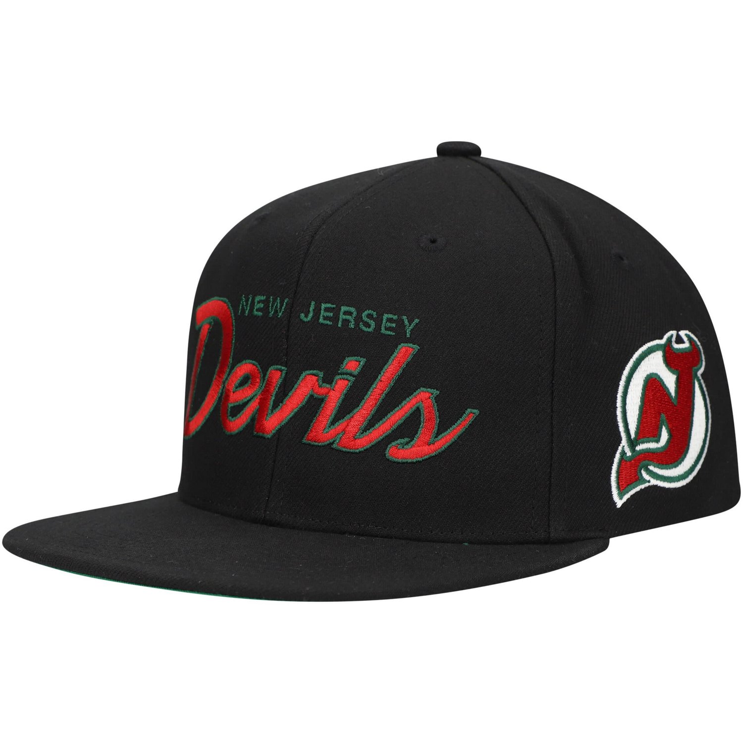 Mitchell Ness New Jersey Devils Core Team Script 20 Snapback Hat | Academy