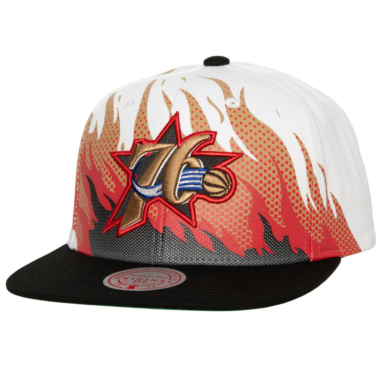 Mitchell Ness Philadelphia 76ers Hot Fire Snapback Hat | Academy