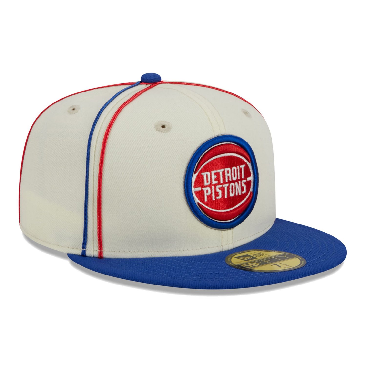 New Era /Blue Detroit Pistons Piping 2-Tone 59FIFTY Fitted Hat | Academy