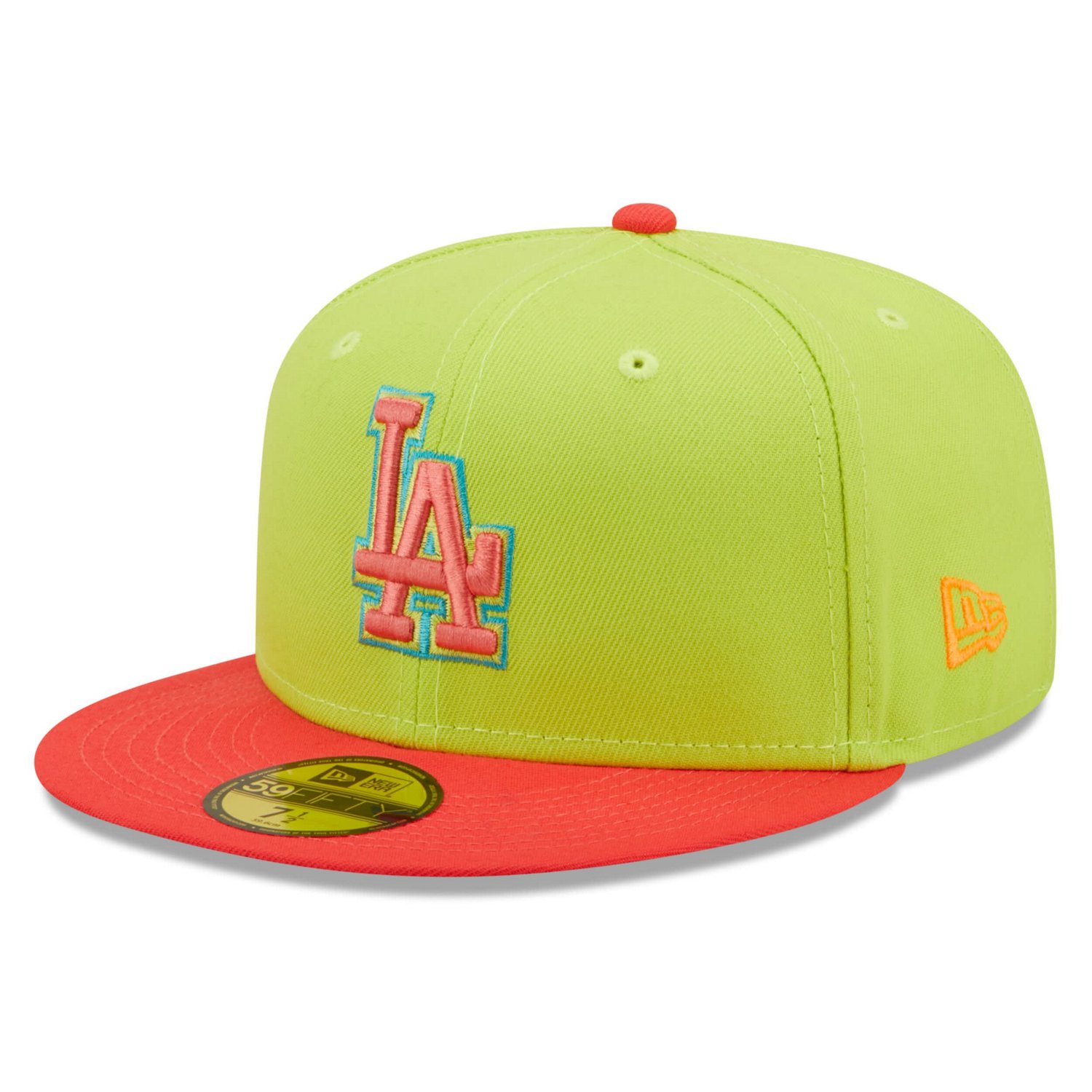 New Era /Red Los Angeles Dodgers Cyber Highlighter 59FIFTY Fitted Hat ...