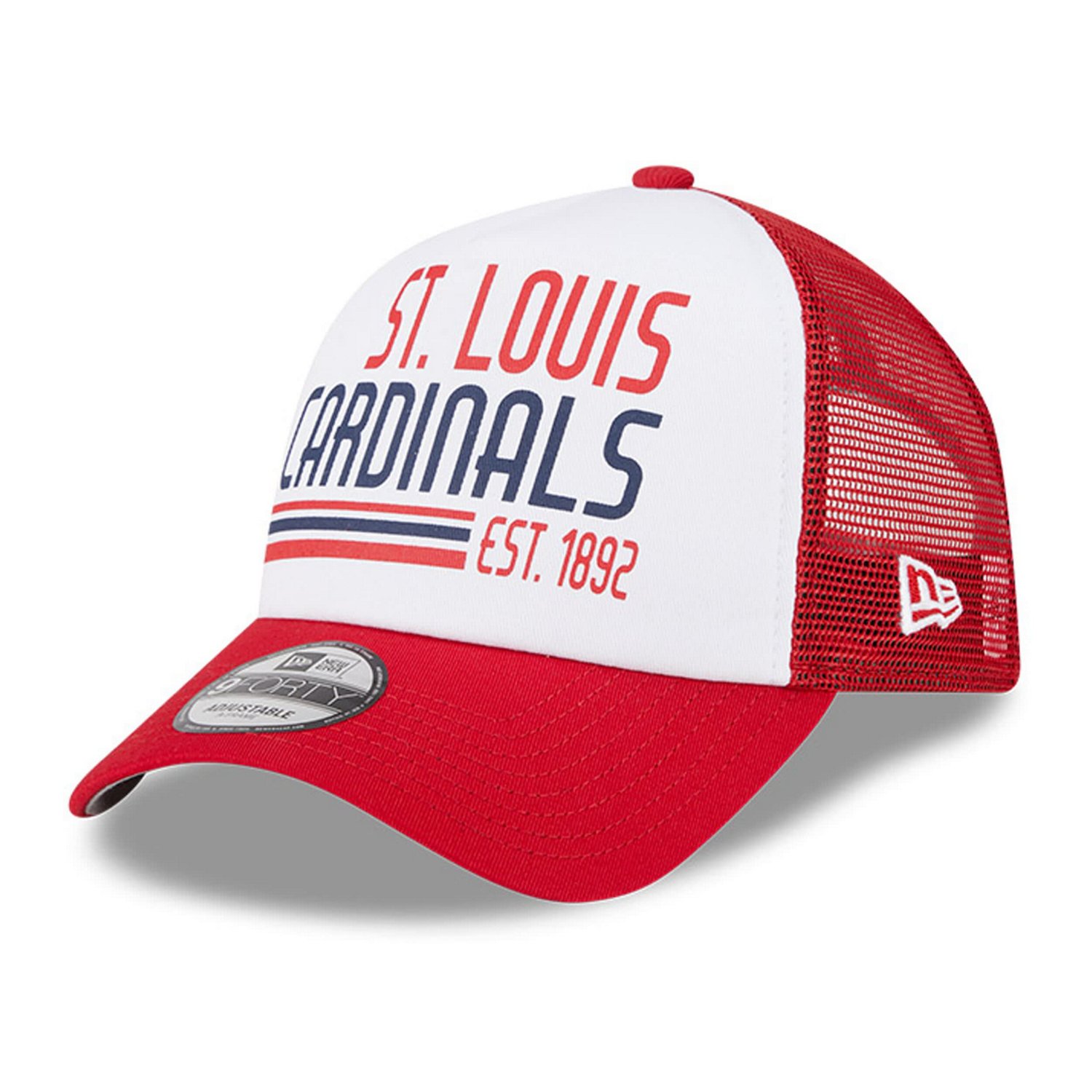 New Era /Red St Louis Cardinals Stacked A-Frame Trucker 9FORTY ...