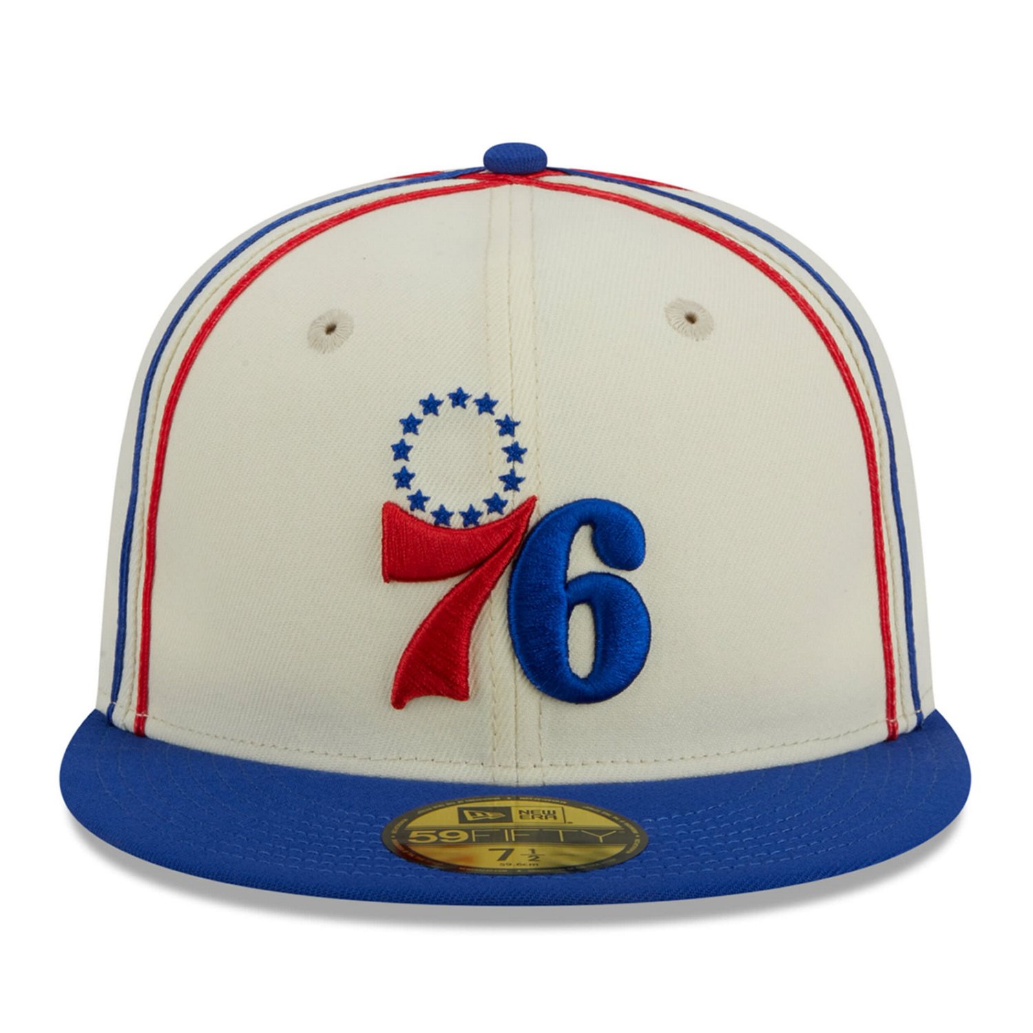 New Era /Royal Philadelphia 76ers Piping 2-Tone 59FIFTY Fitted Hat ...